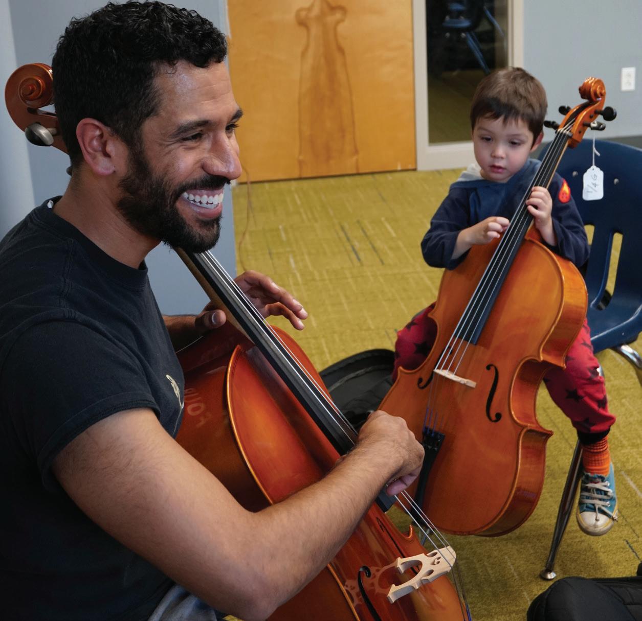 Children Playing Cello