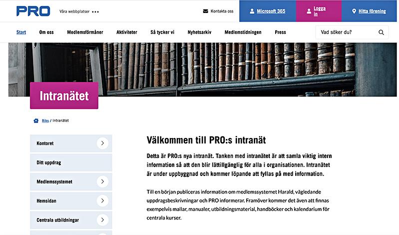 NYTT från PRO: Kolla in det nya intranätet! - Issuu