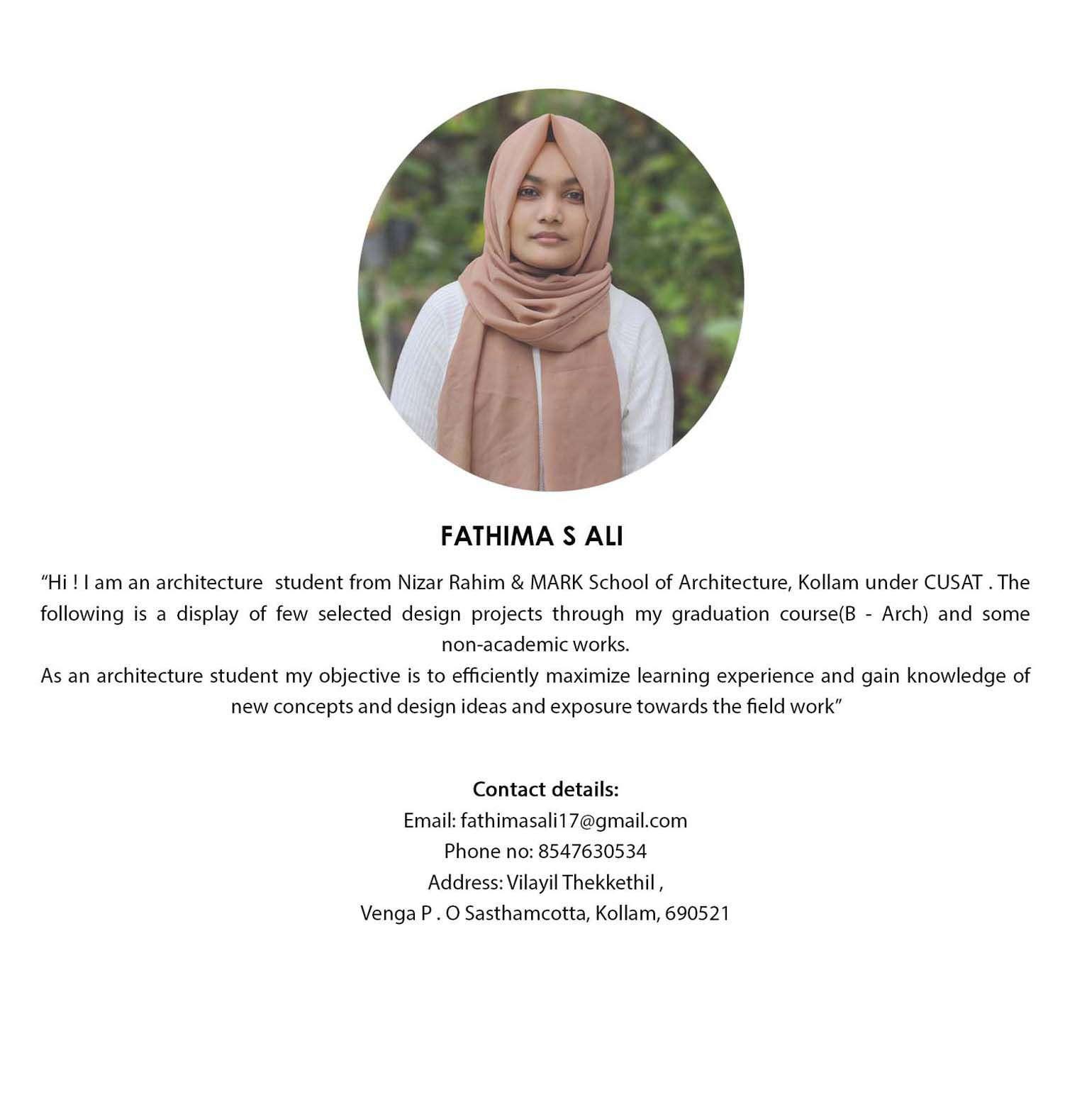 ARCHITECTURE PORTFOLIO by Fathima S Ali - Issuu