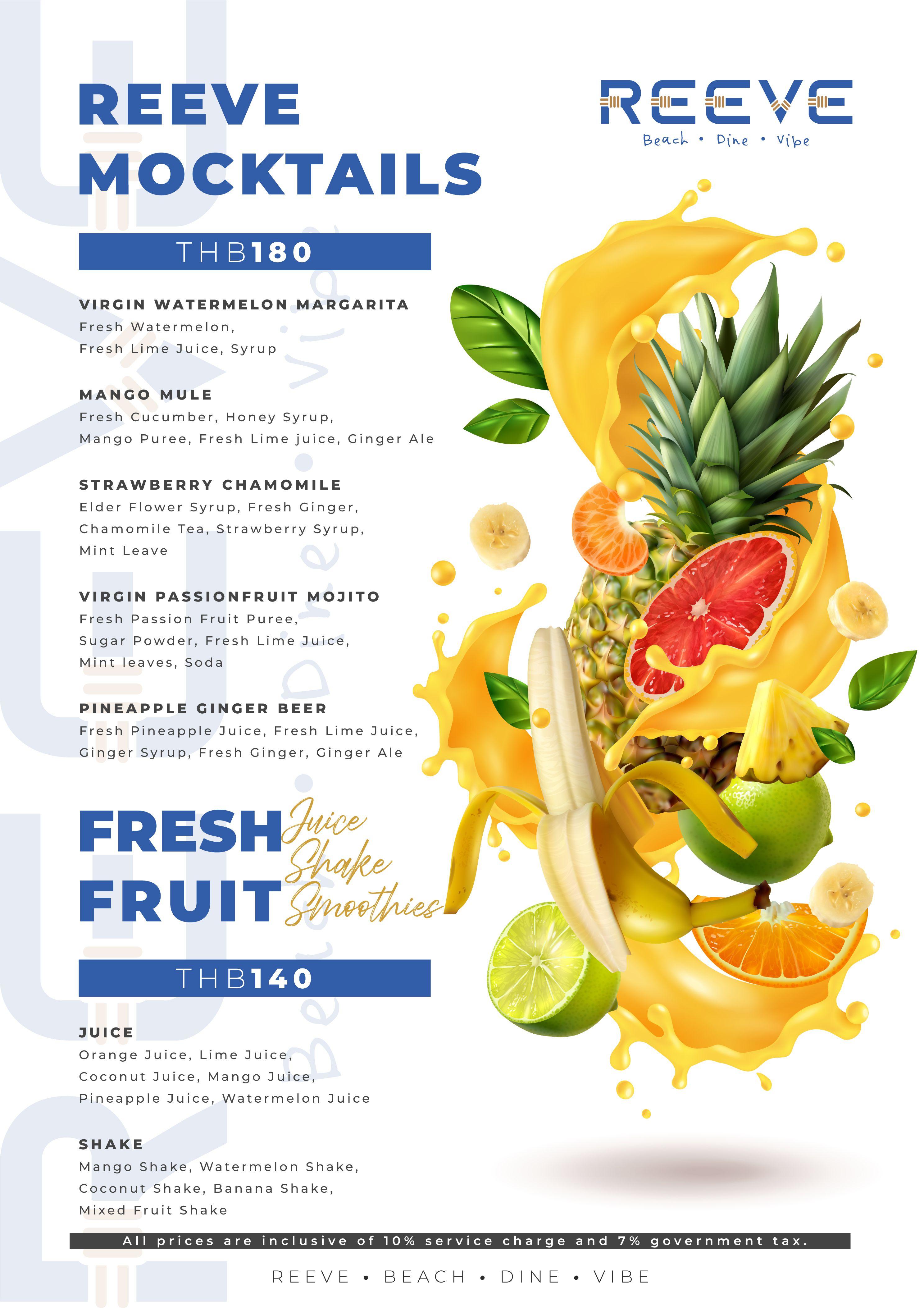 REEVE drink lists by Panan Group Aonang, Krabi - Issuu