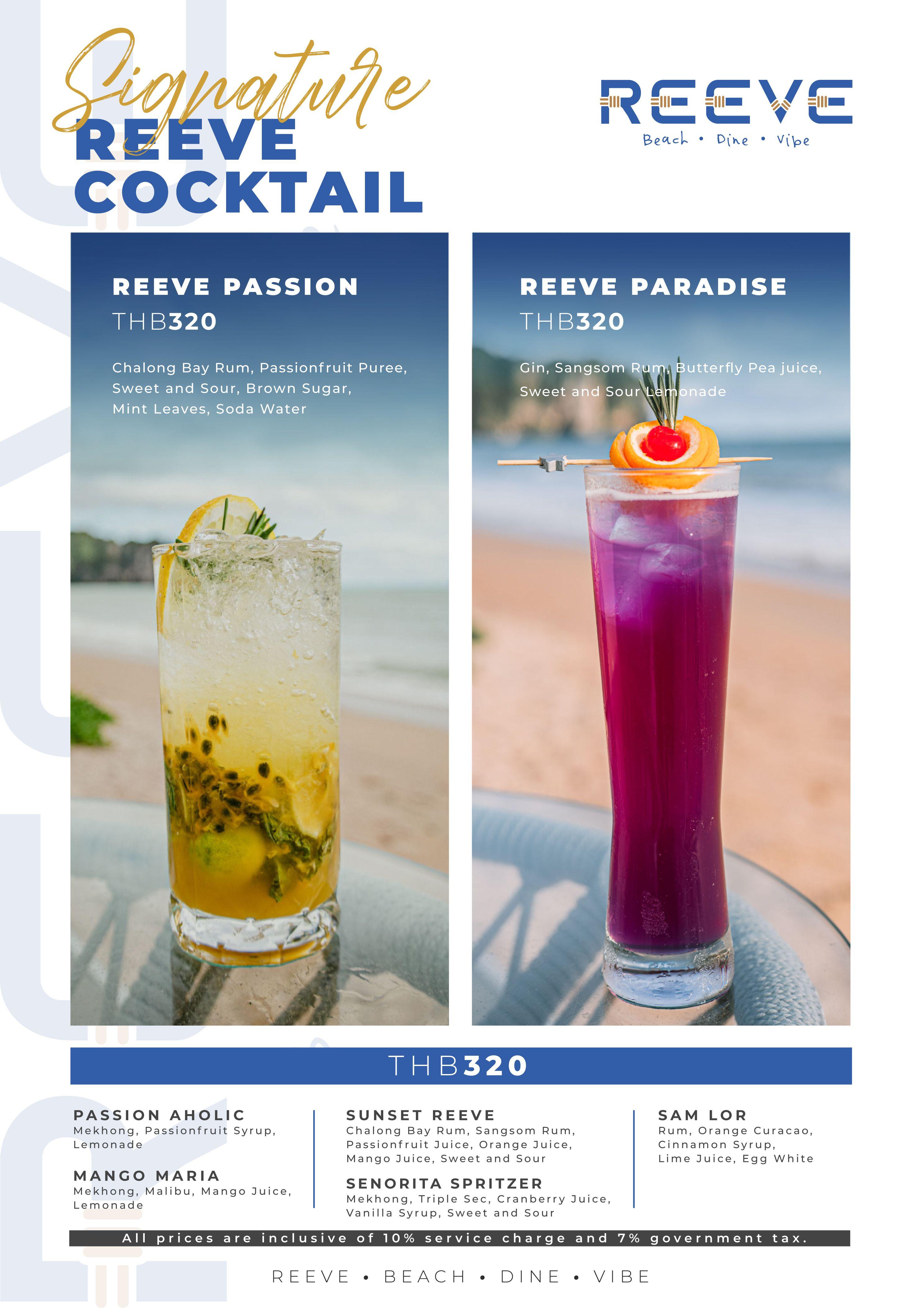 REEVE drink lists by Panan Group Aonang, Krabi - Issuu