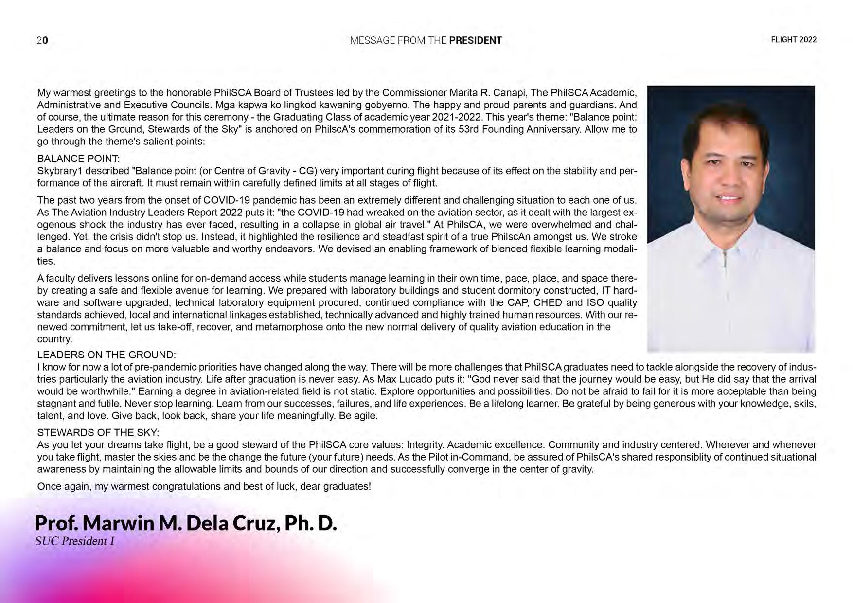 FLIGHT 2022 SAMPLE YEARBOOK by Graduating Class Officers - Issuu