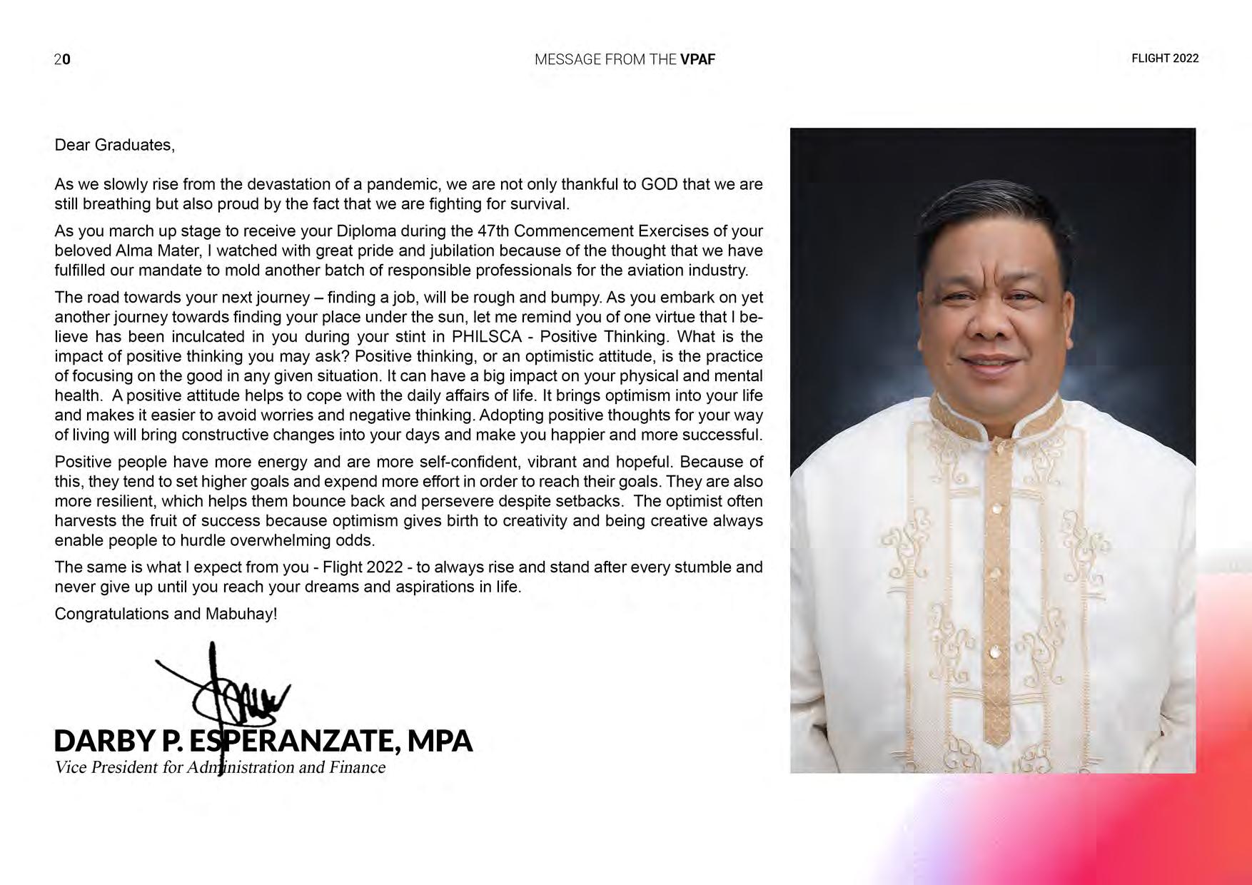 FLIGHT 2022 SAMPLE YEARBOOK by Graduating Class Officers - Issuu