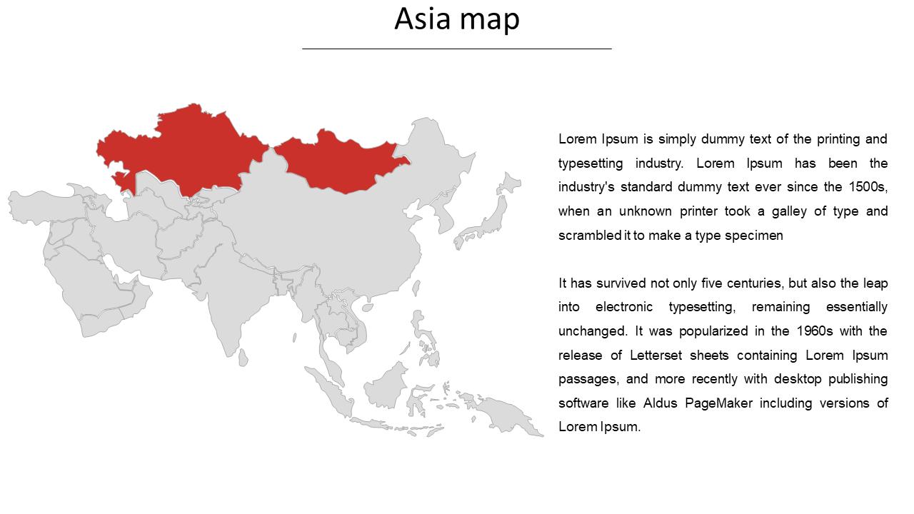 Simple Asia Map