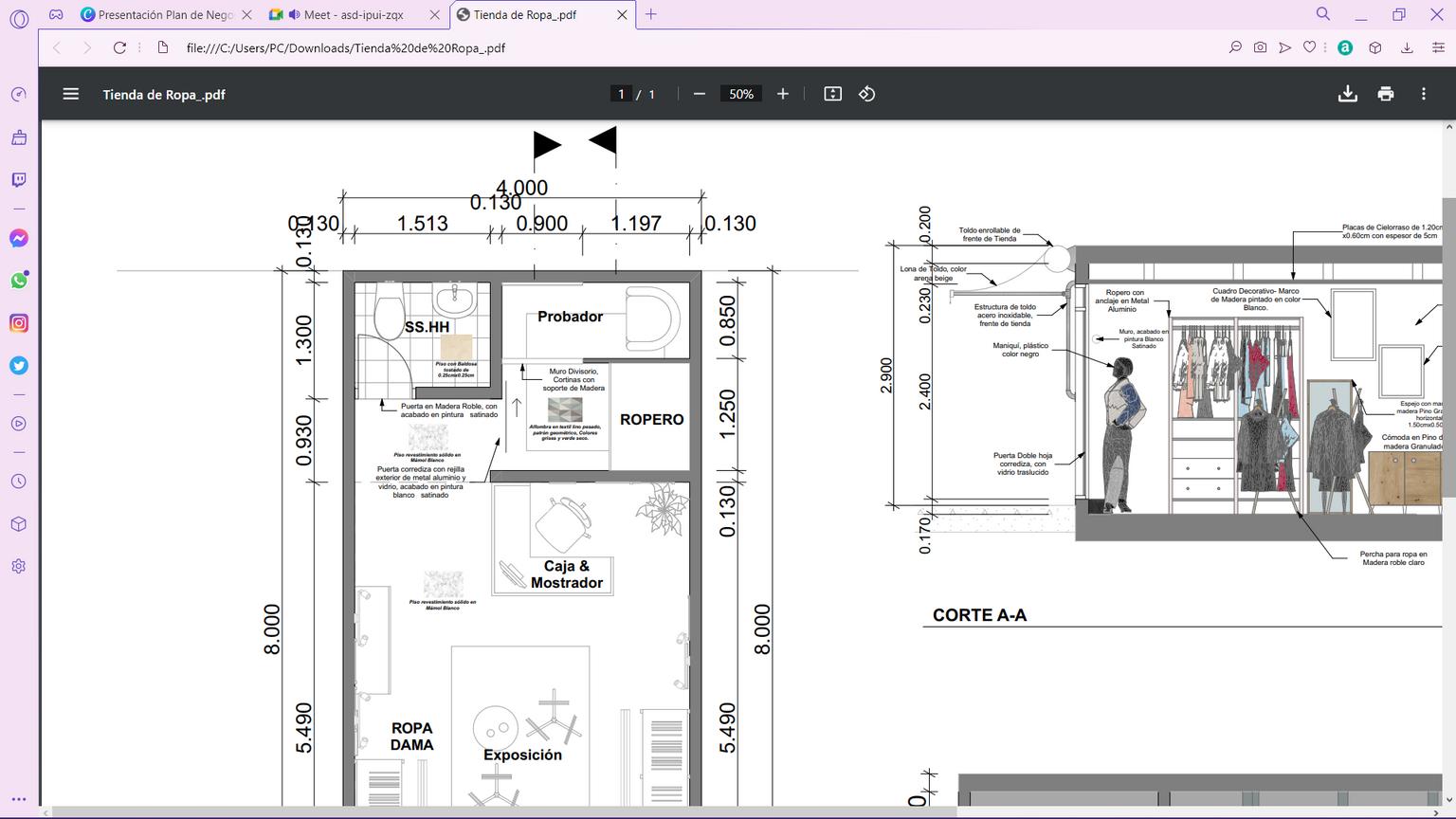 DISEÑO DE INTERIORES- TIENDA DE ROPA QUEEN by KATIA YASSMIN ALARCON ...
