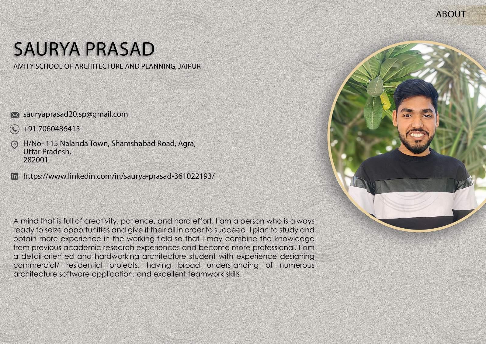 Saurya Prasad- UG Architecture Portfolio by Saurya Prasad - Issuu