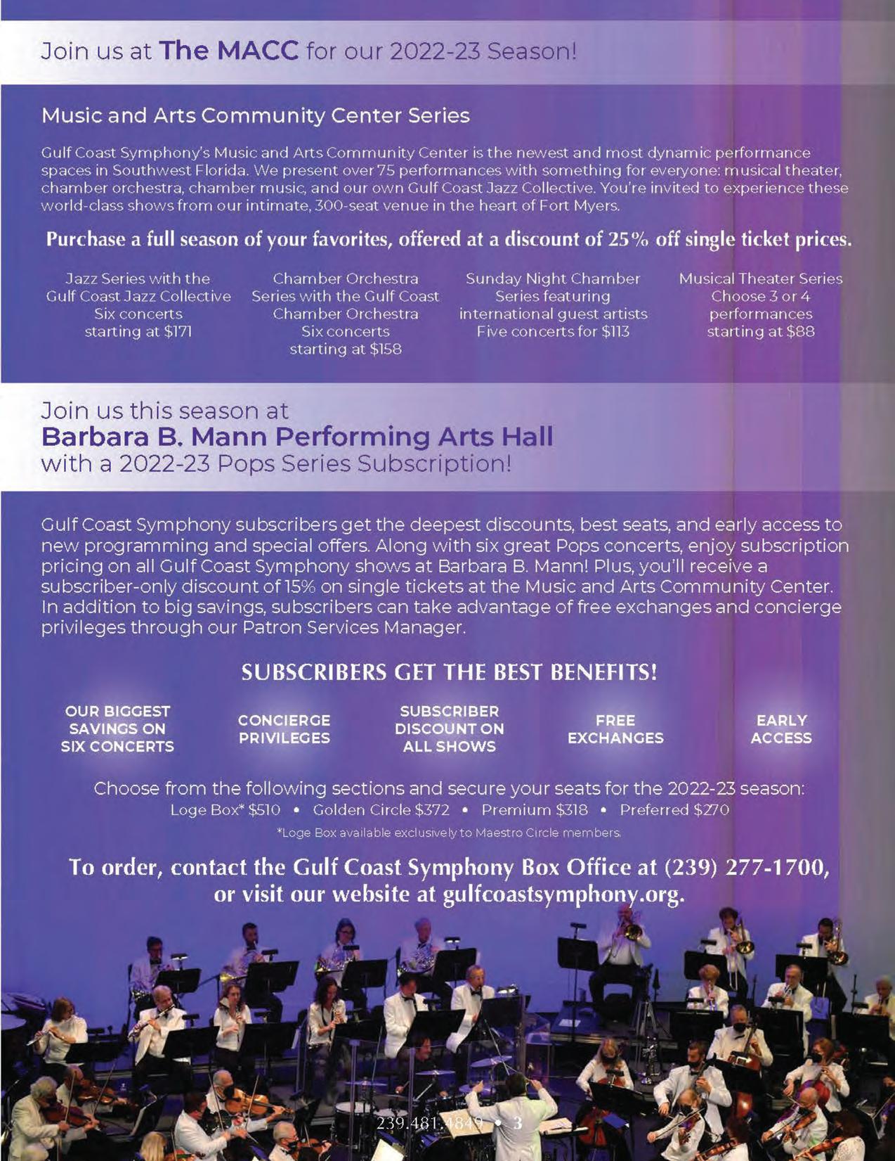 Season Brochure 2022-2023 by Gulf Coast Symphony - Issuu