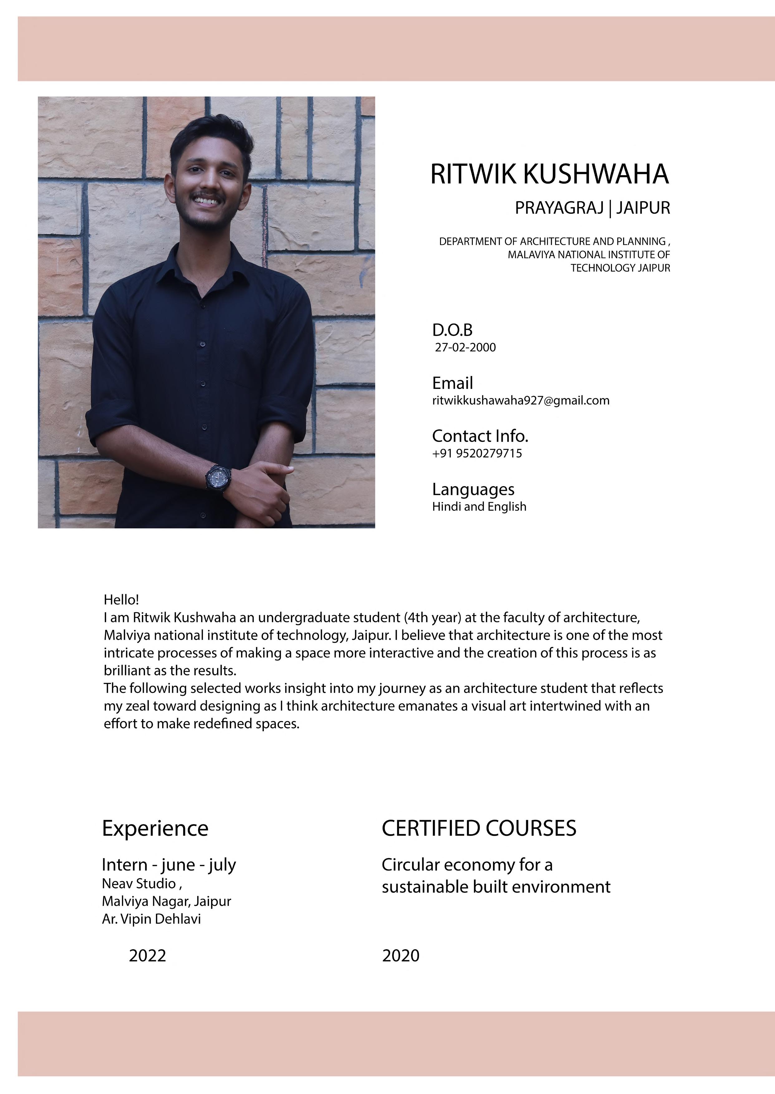 Undergraduate Portfolio Ritwik Kushwaha by RItwik Kushwaha - Issuu