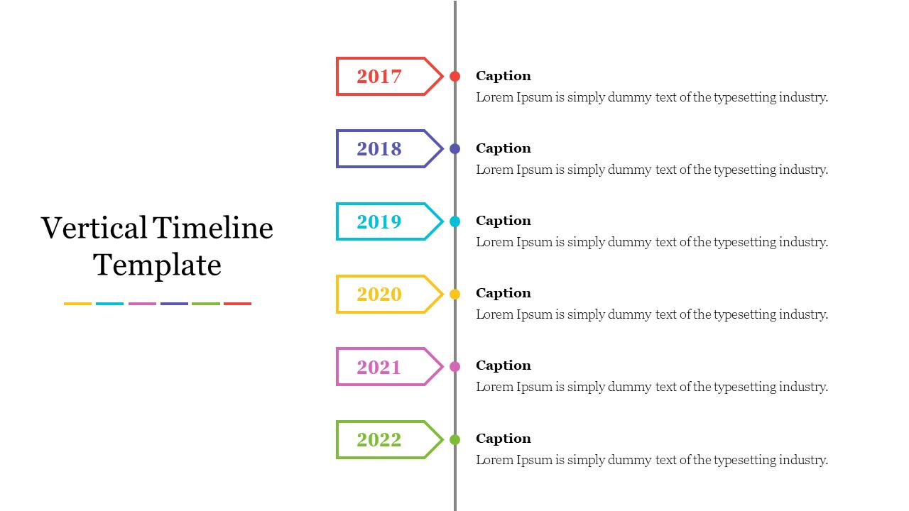 Vertical Timeline Template Powerpoint
