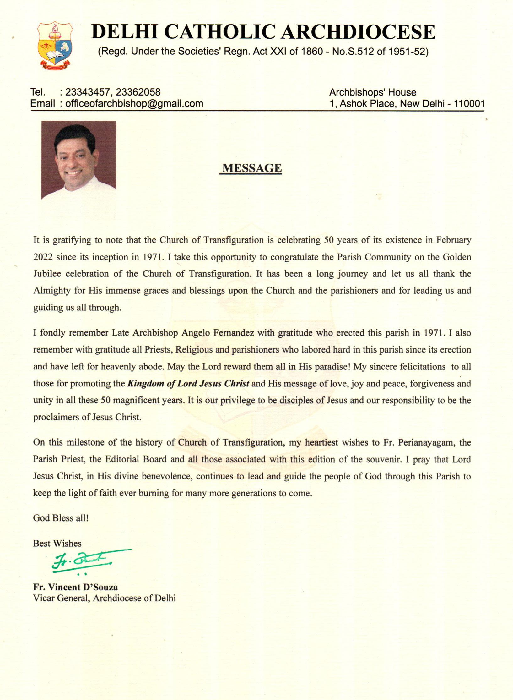 Sample Church Souvenir Booklet