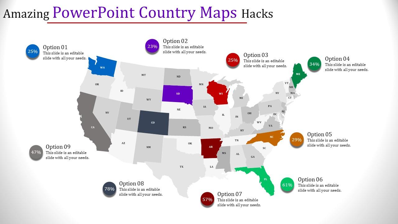 Us Map Powerpoint Template Free