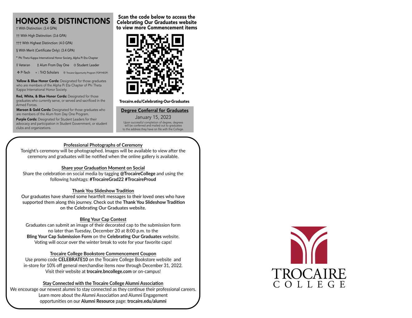 December 2022 Commencement Program by TrocaireStudentLife - Issuu