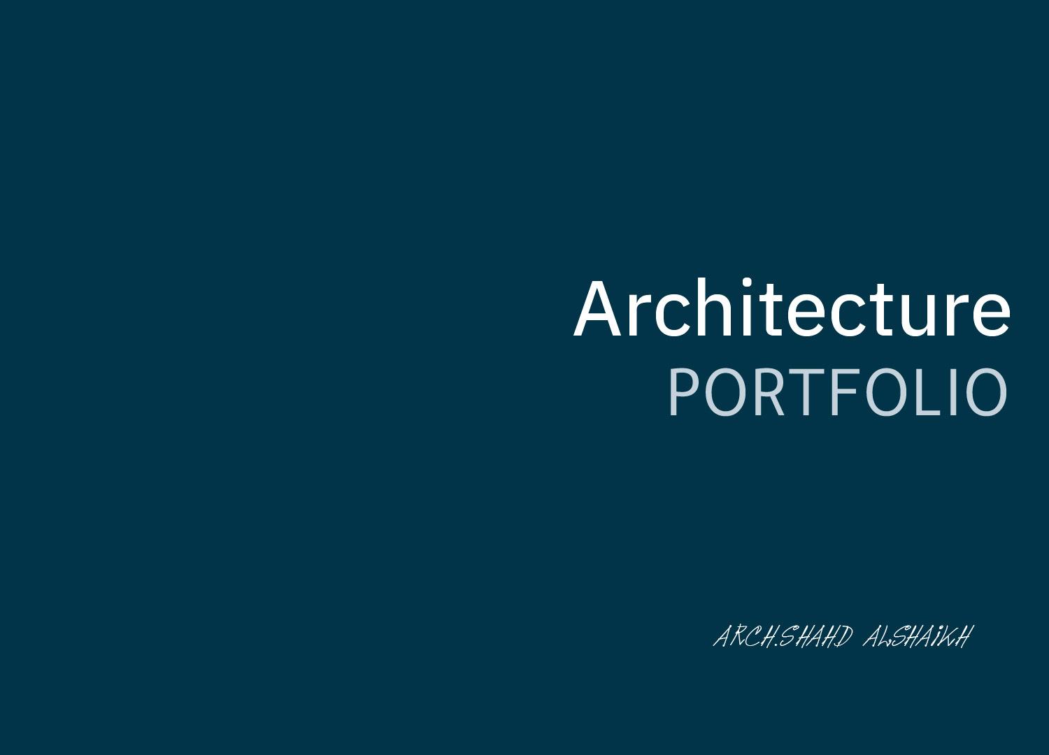 Architecture Portfolio by arch.shahd - Issuu
