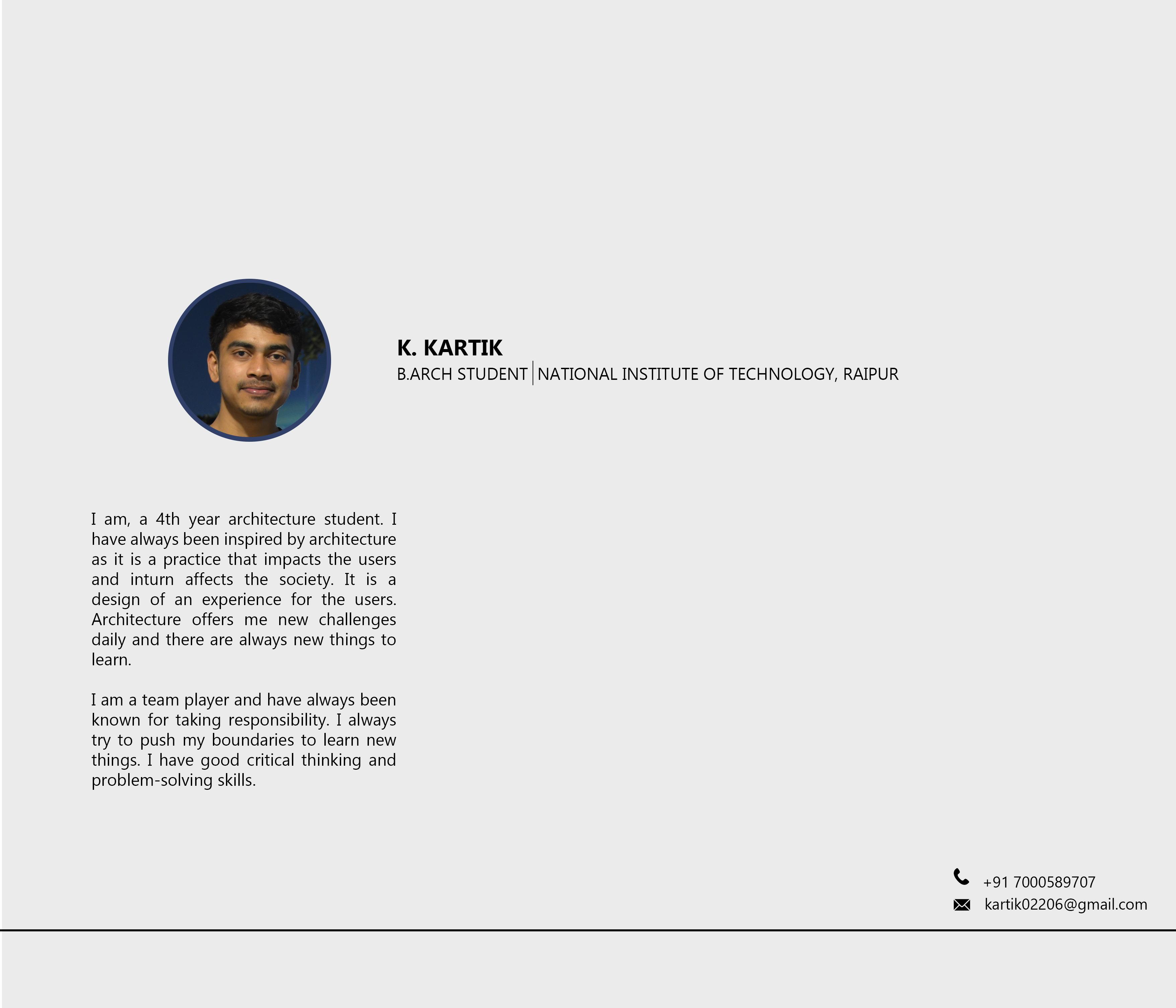 K. Kartik Architectural Portfolio by K Kartik - Issuu