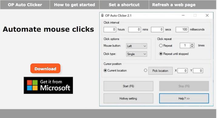 Download Op Auto Clicker 30 Auto Mouse Click Clicador Auto Clicker