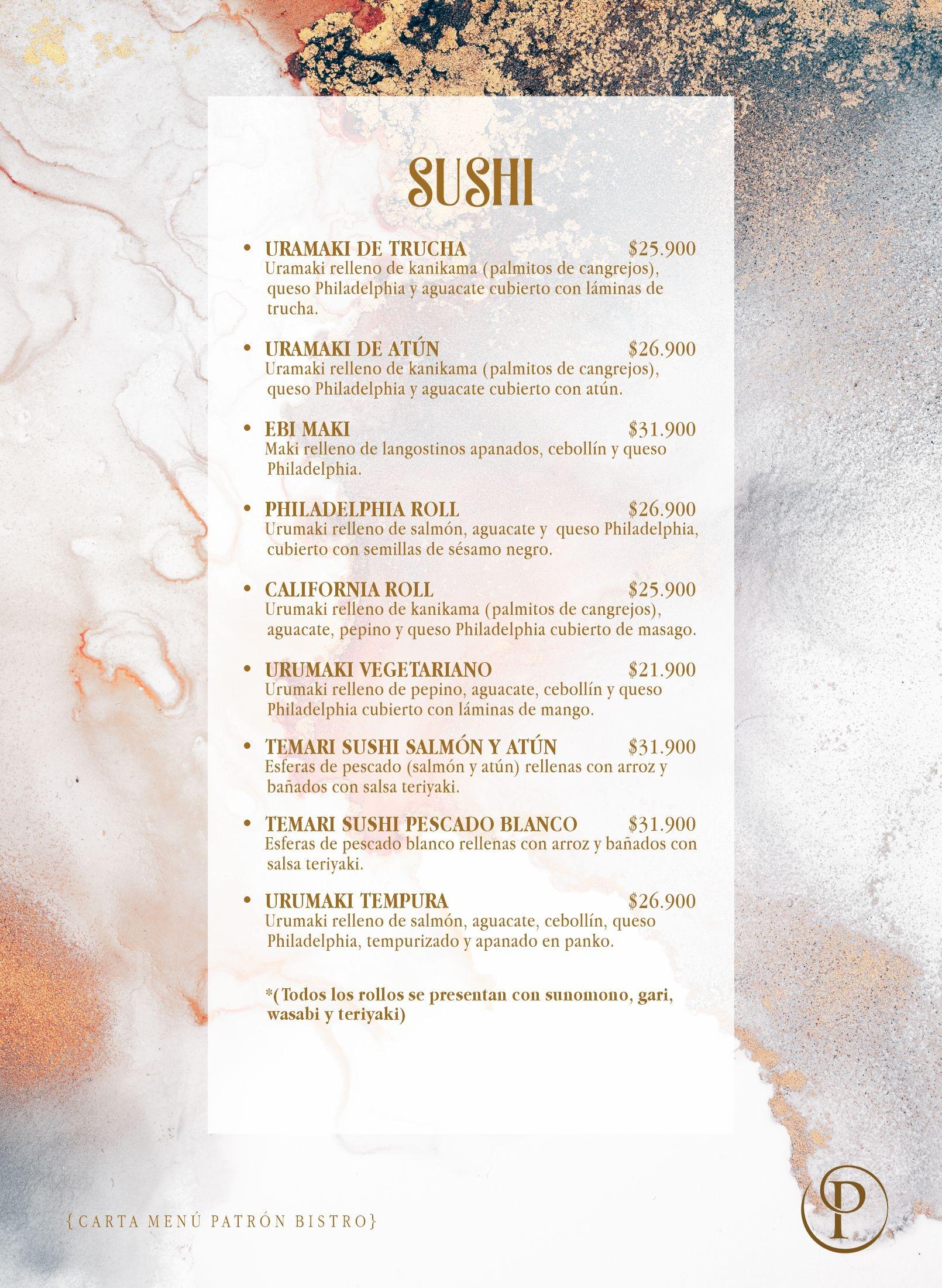 Menú Patrón Bistro by Ingenio - Issuu