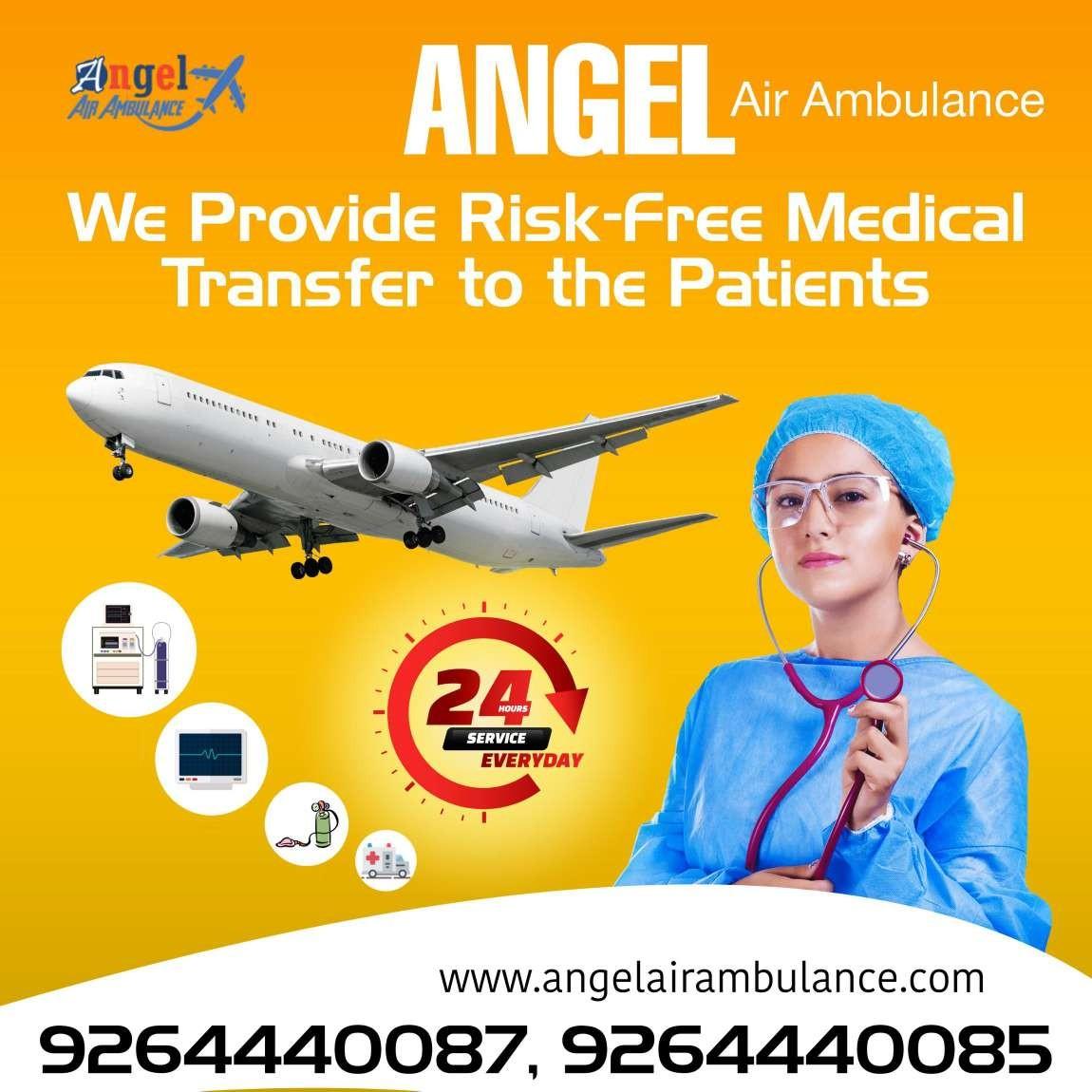 24x7 Hours Angel Air Ambulance Services from Patna to Delhi with ICU ...