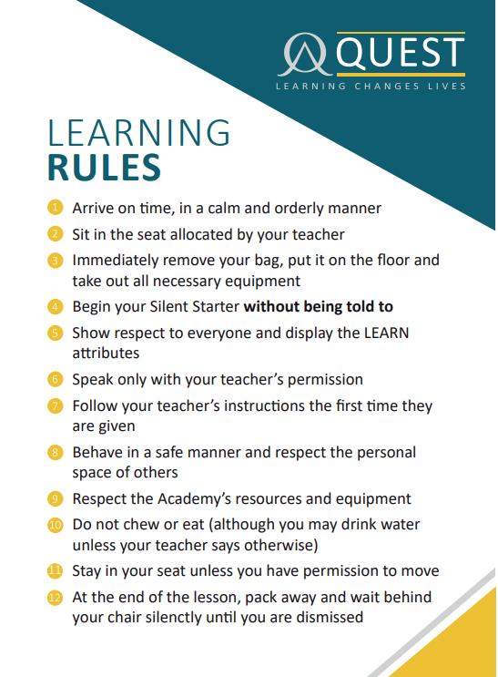 Quest Academy Student Handbook by Smarter Reach | Marketing for Schools - Issuu