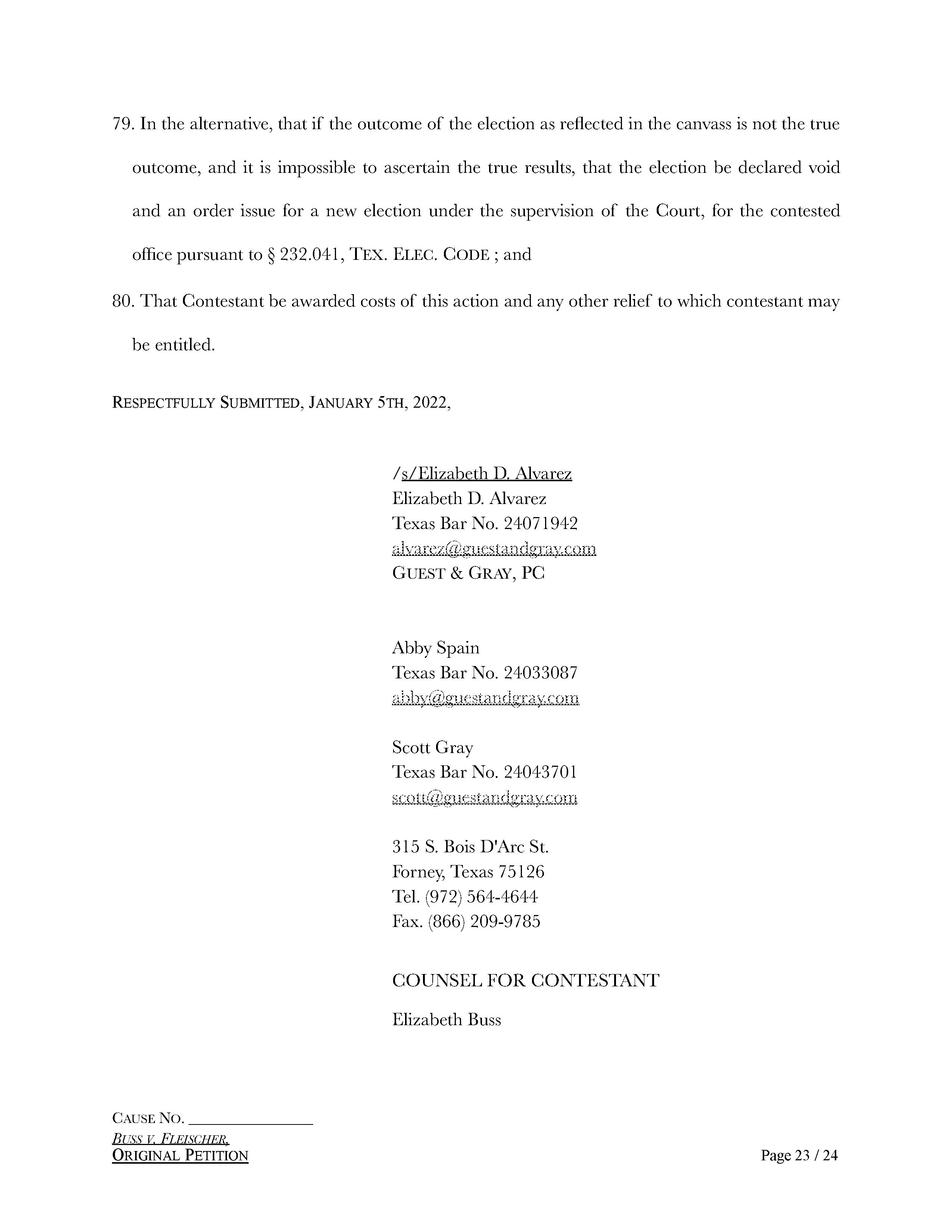 Elizabeth Buss files Lawsuit Against Judge David Fleischer - 2022 ... Elizabeth Buss files Lawsuit Against Judge David Fleischer - 2022 ...