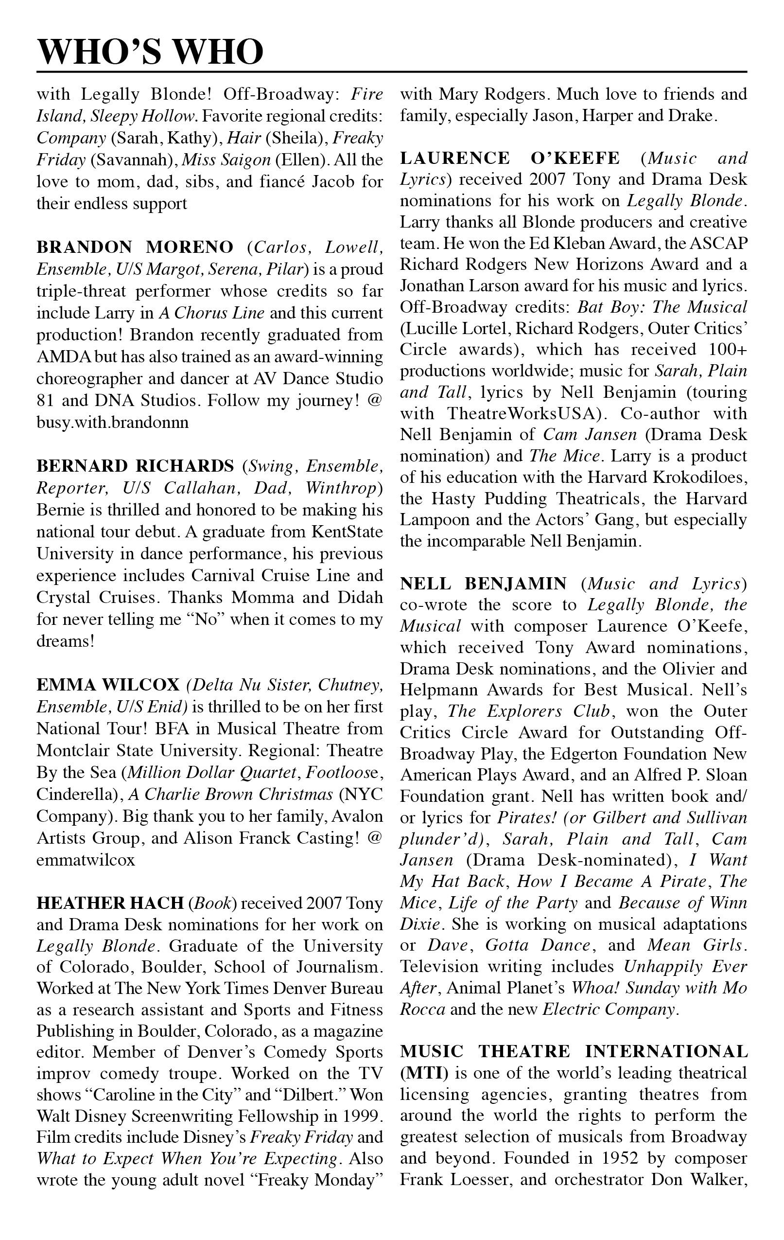Legally Blonde Program by AT&T Performing Arts Center - Issuu