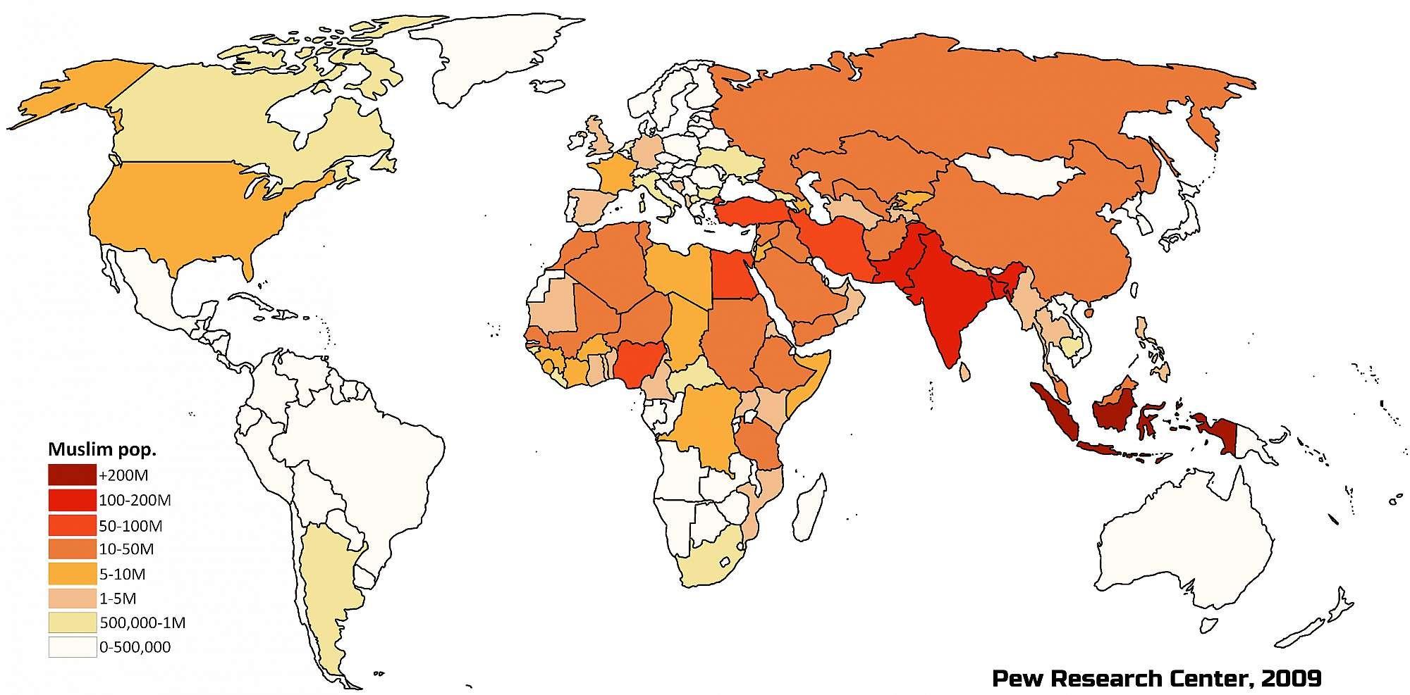Hinduism Population World Map