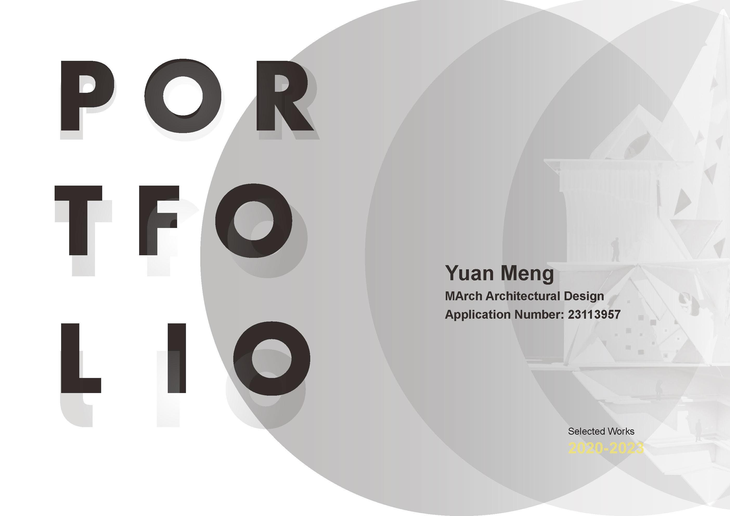 PORTFOLIO Yuan Meng MArch Architectural Design by yuanmeng1222 - Issuu