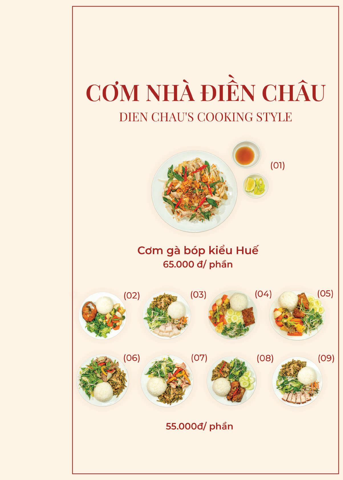 Menu Dien Chau Restaurant by Bảo Tran Nguyễn Viết - Issuu