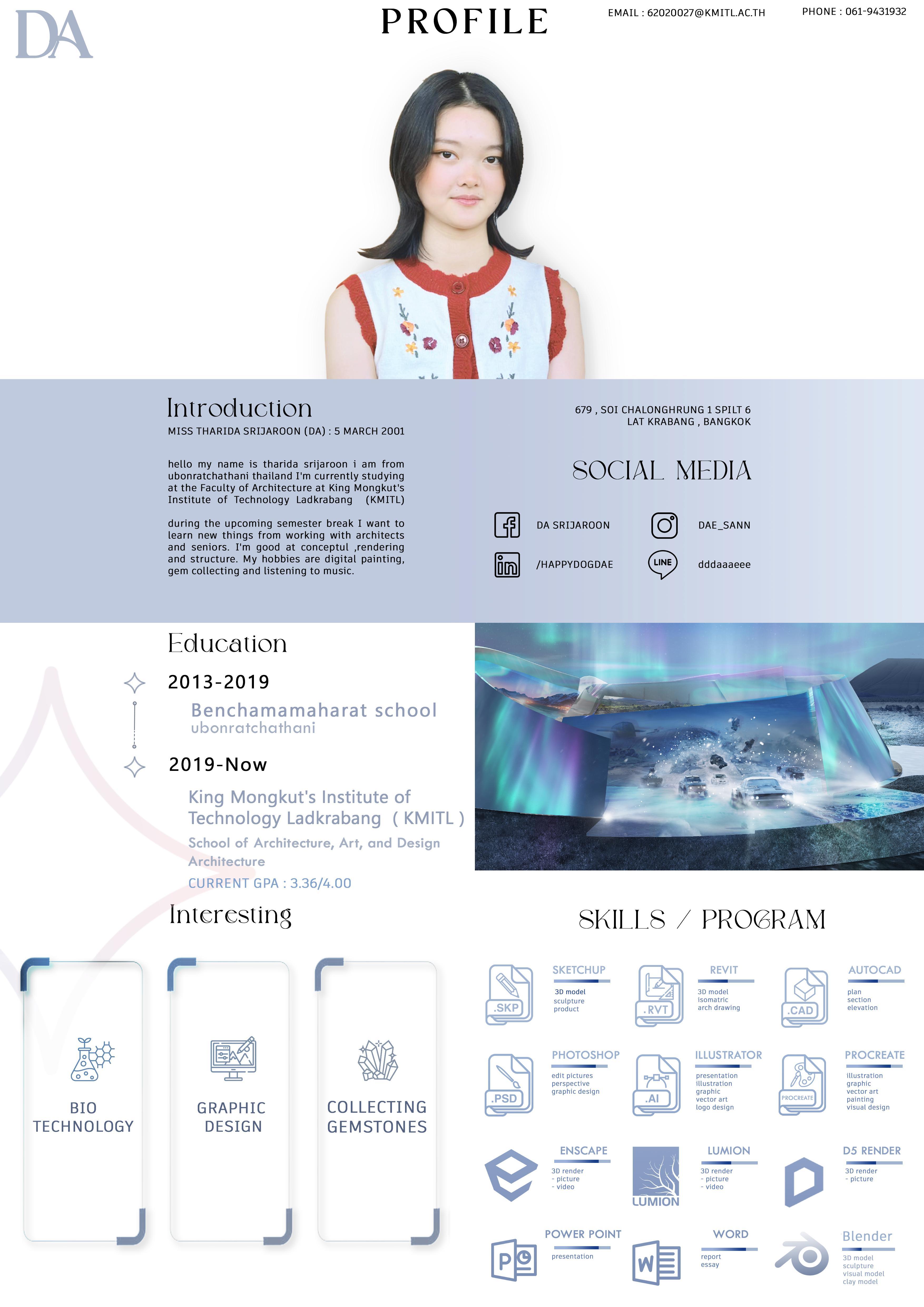 Tharida srijaroon - Architectural Portfolio, AAD, KMITL (Eng ver) by Da ...