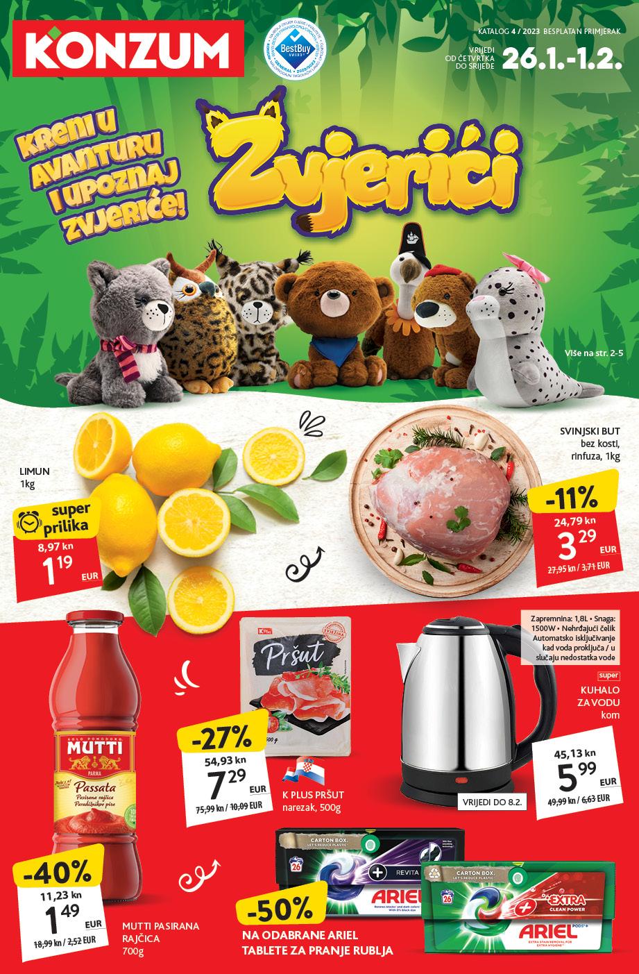 Konzum katalog Supermarket od 26.01.-01.02.2023. by Catalog.hr - Issuu