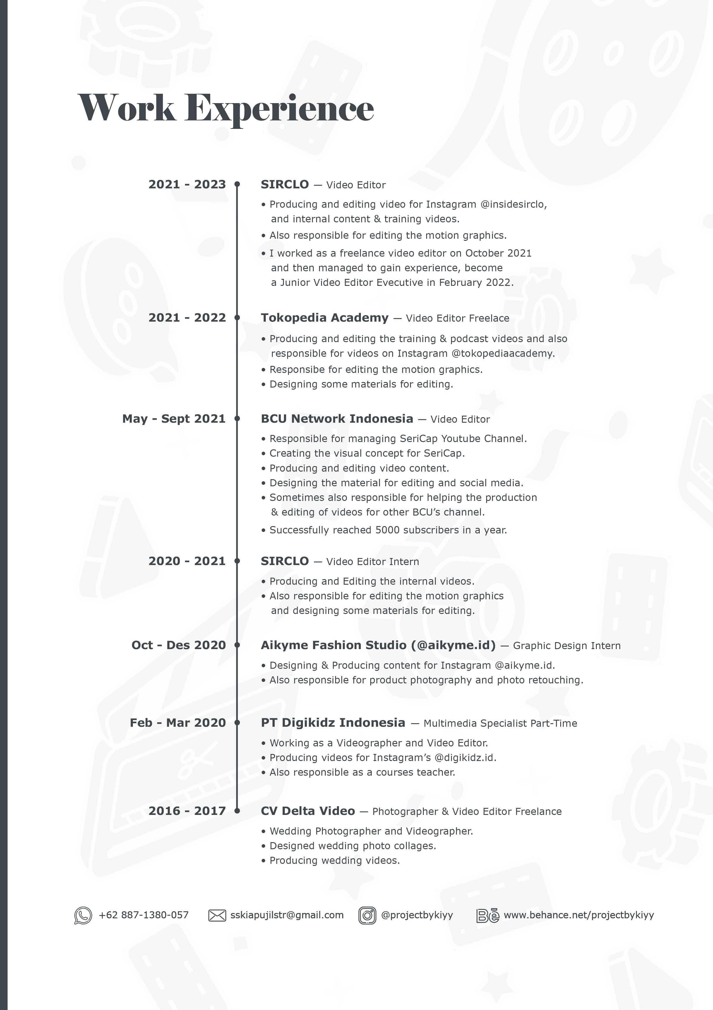 Curriculum Vitae & Portfolio - Saskia Puji Lestari (Updated 2022) by ...