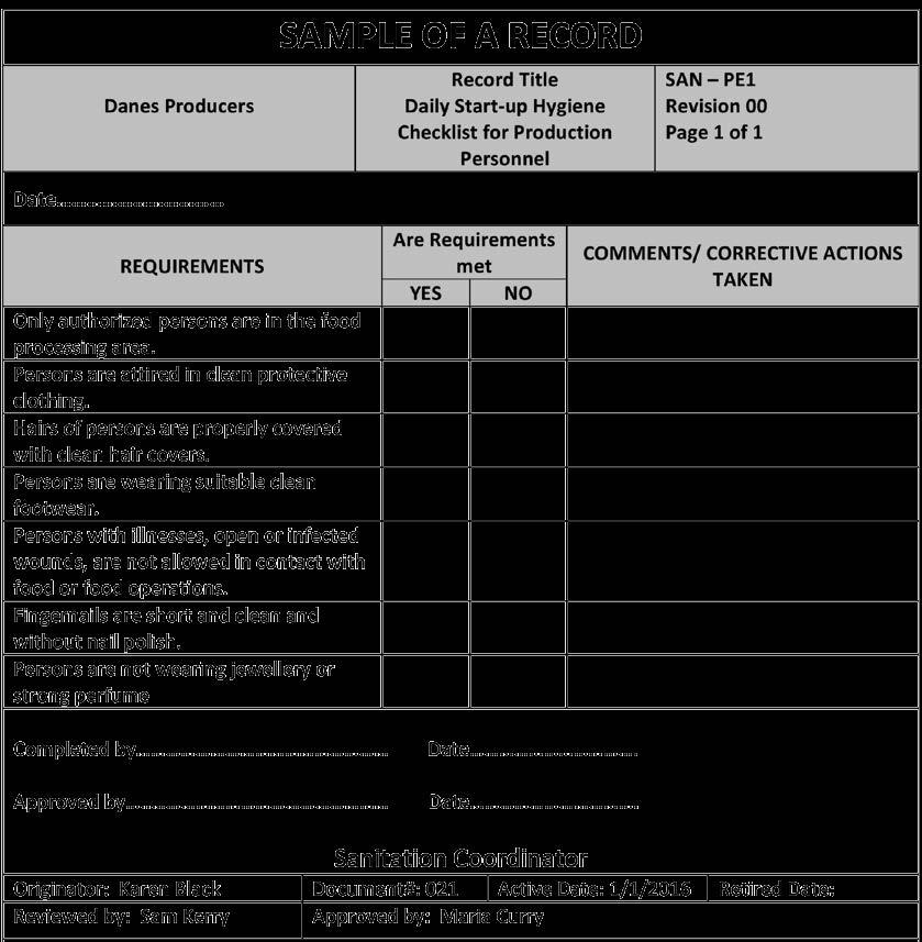 A Documentation and Record Keeping Programme - Issuu