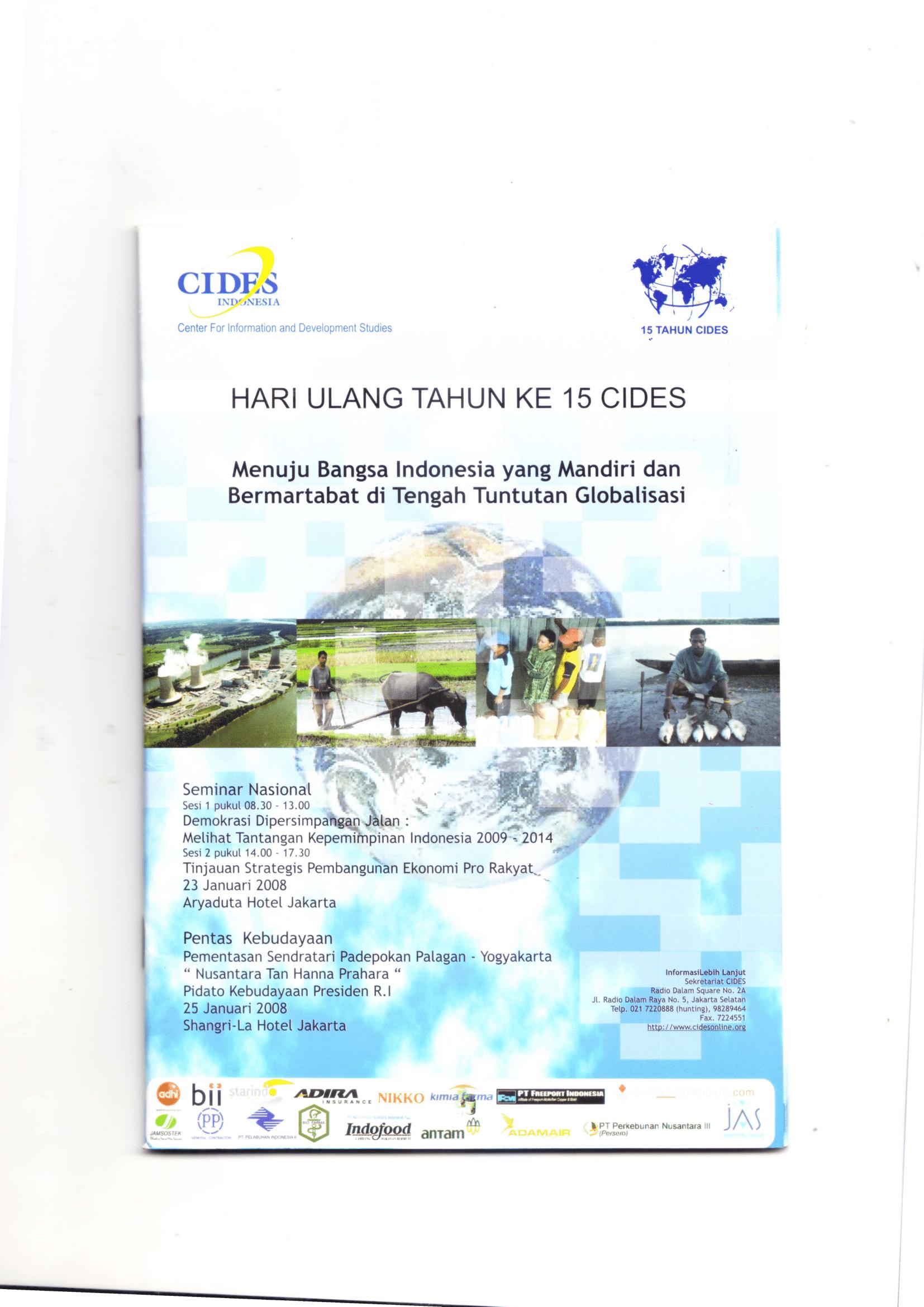 Booklet 15 Tahun CIDES by CIDES ICMI TV - Issuu