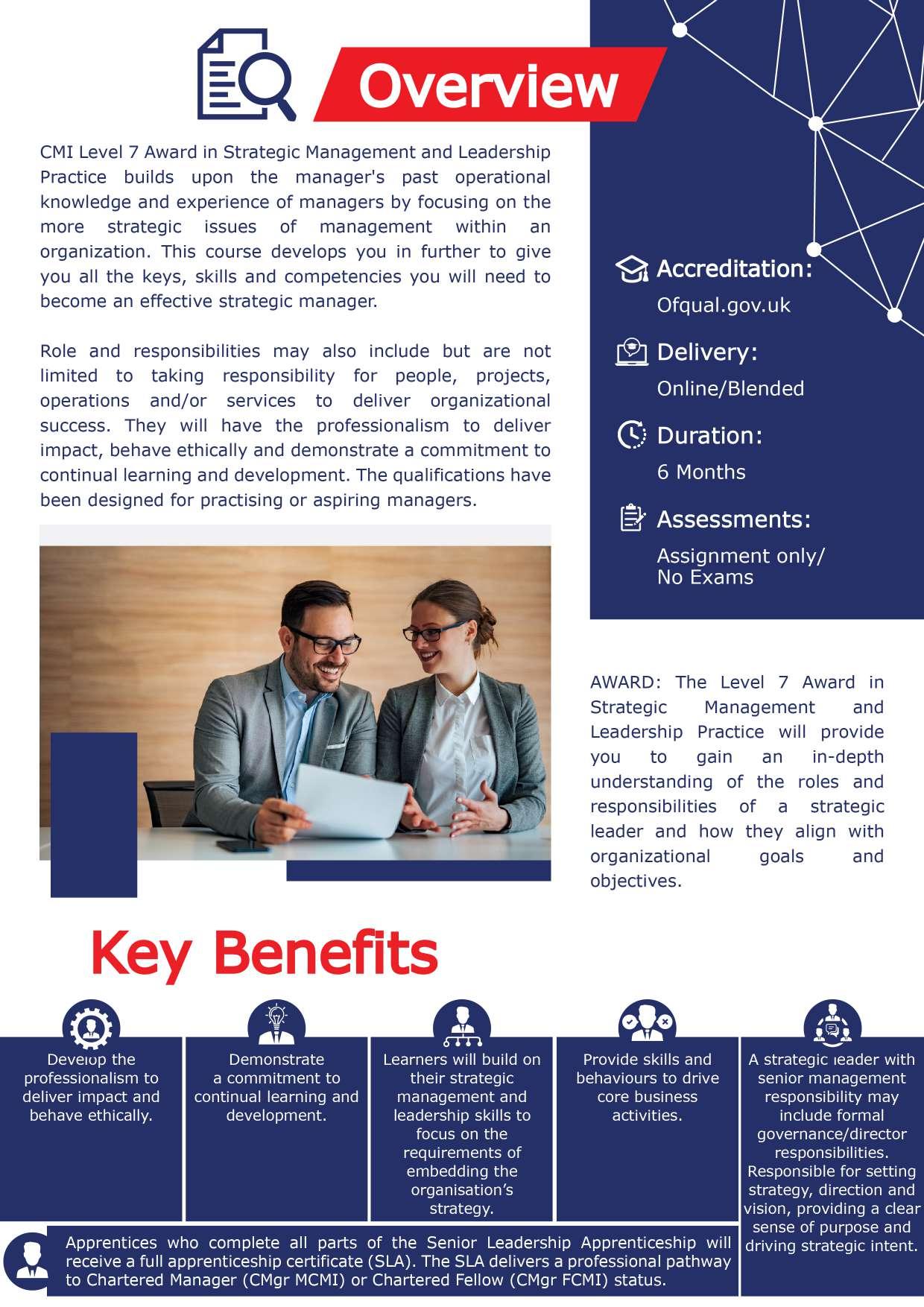 CMI Level 7 Award in Strategic Management and Leadership practice by ...