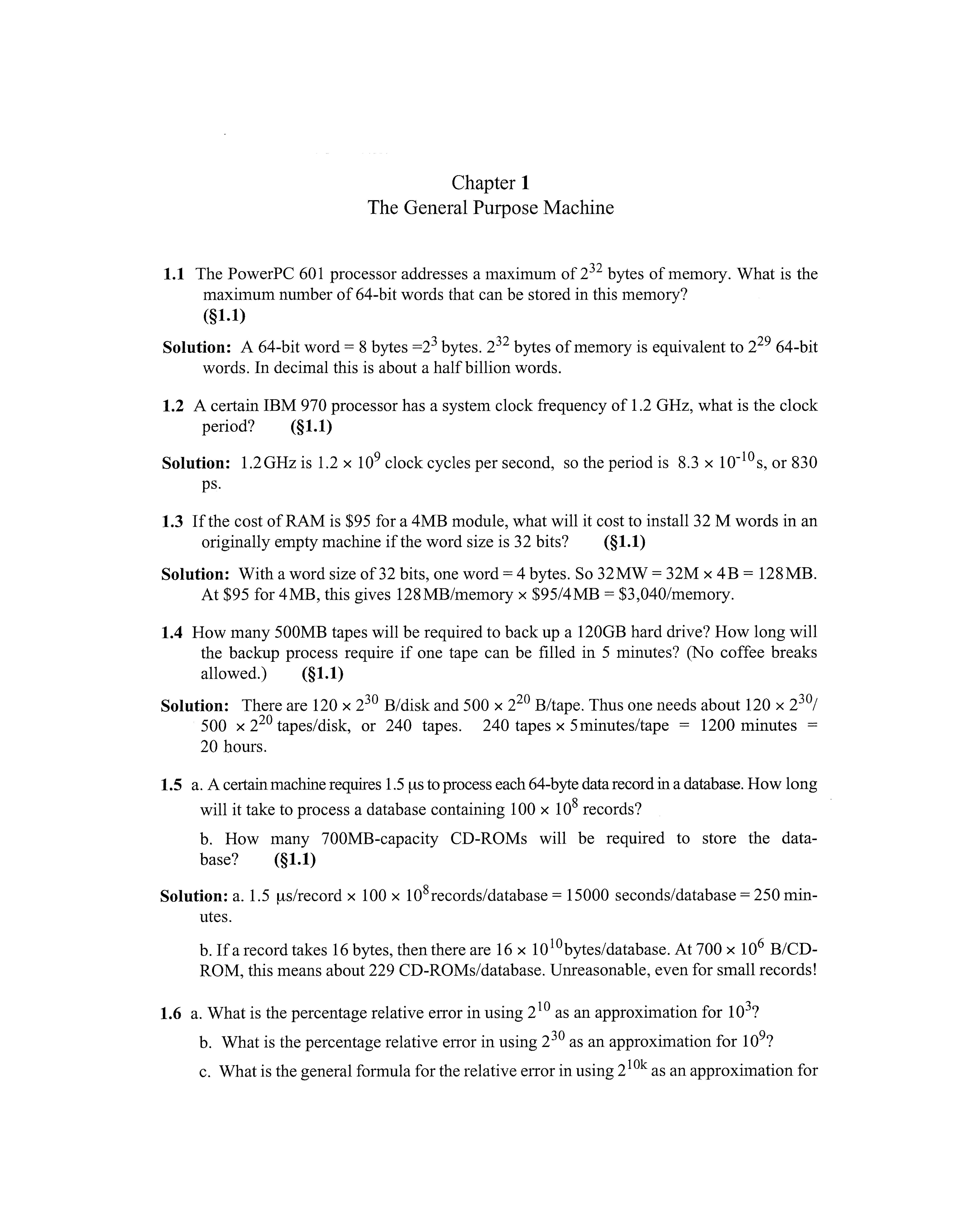 Computer Systems Design and Architecture 2nd Edition Heuring Solutions ...