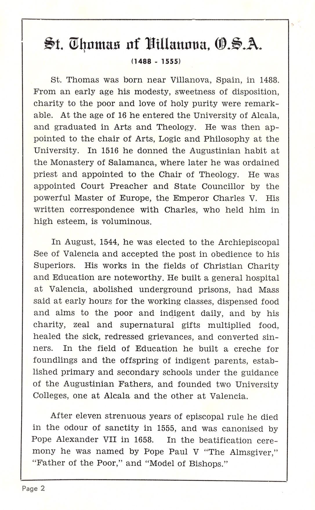 Villanova College Prospectus 1954 : Coorparoo by Villanova College ...