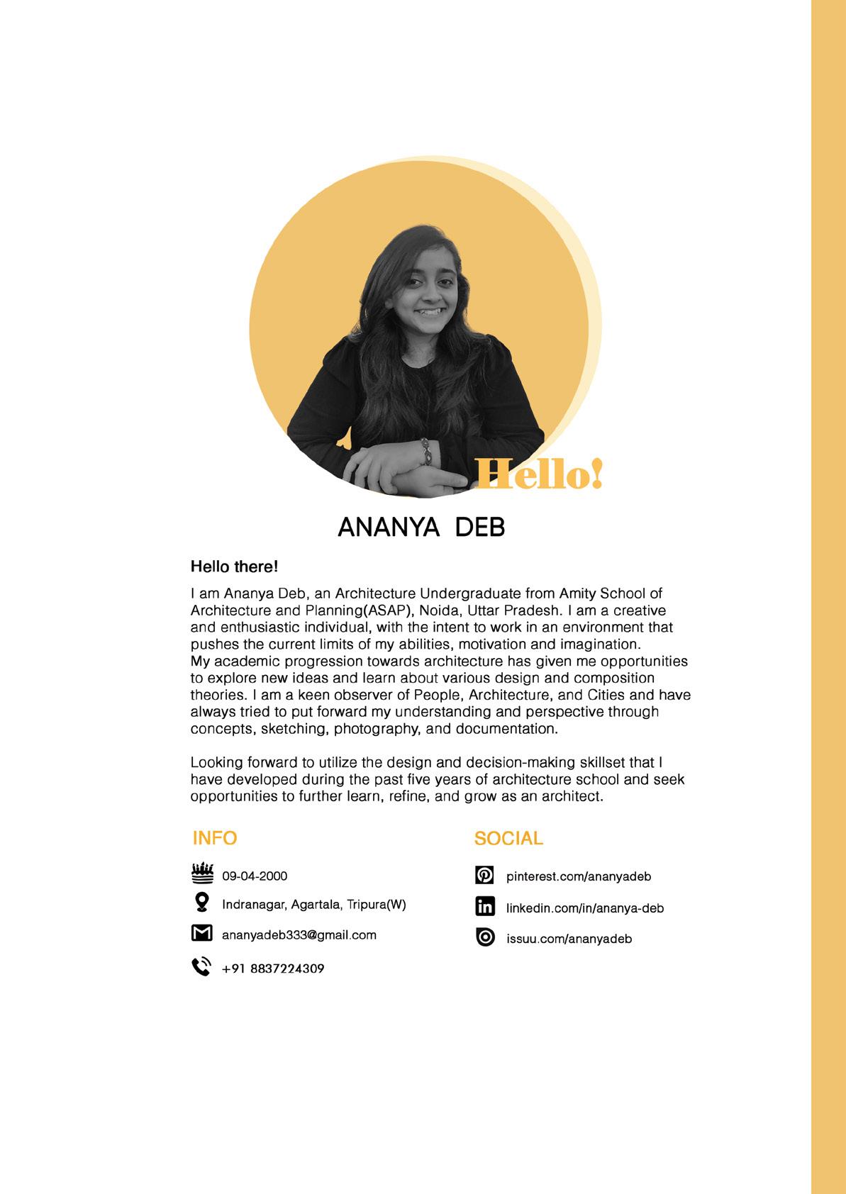 Portfolio(Architecture+Design) | 2018-2023 by Ananya Deb - Issuu