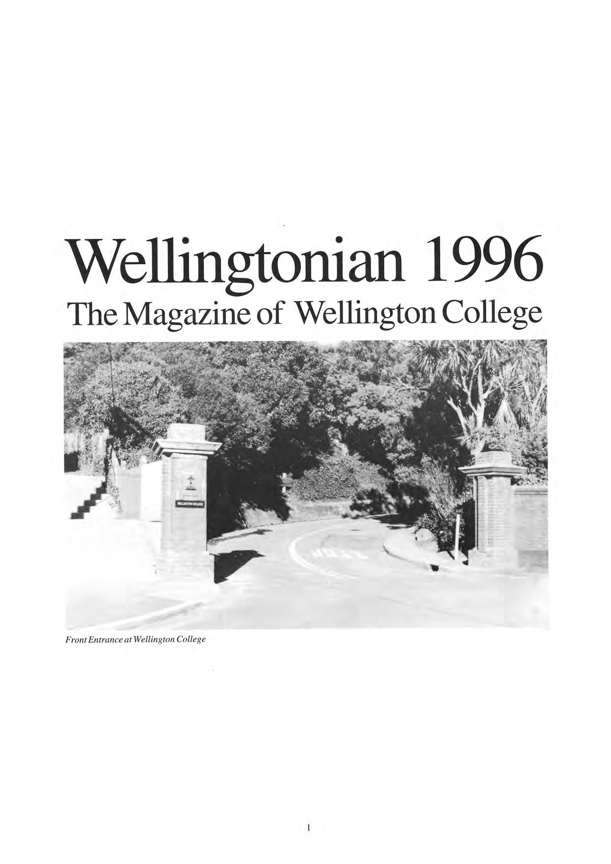 The Wellingtonian 1996 by Wellington College OBA - Issuu