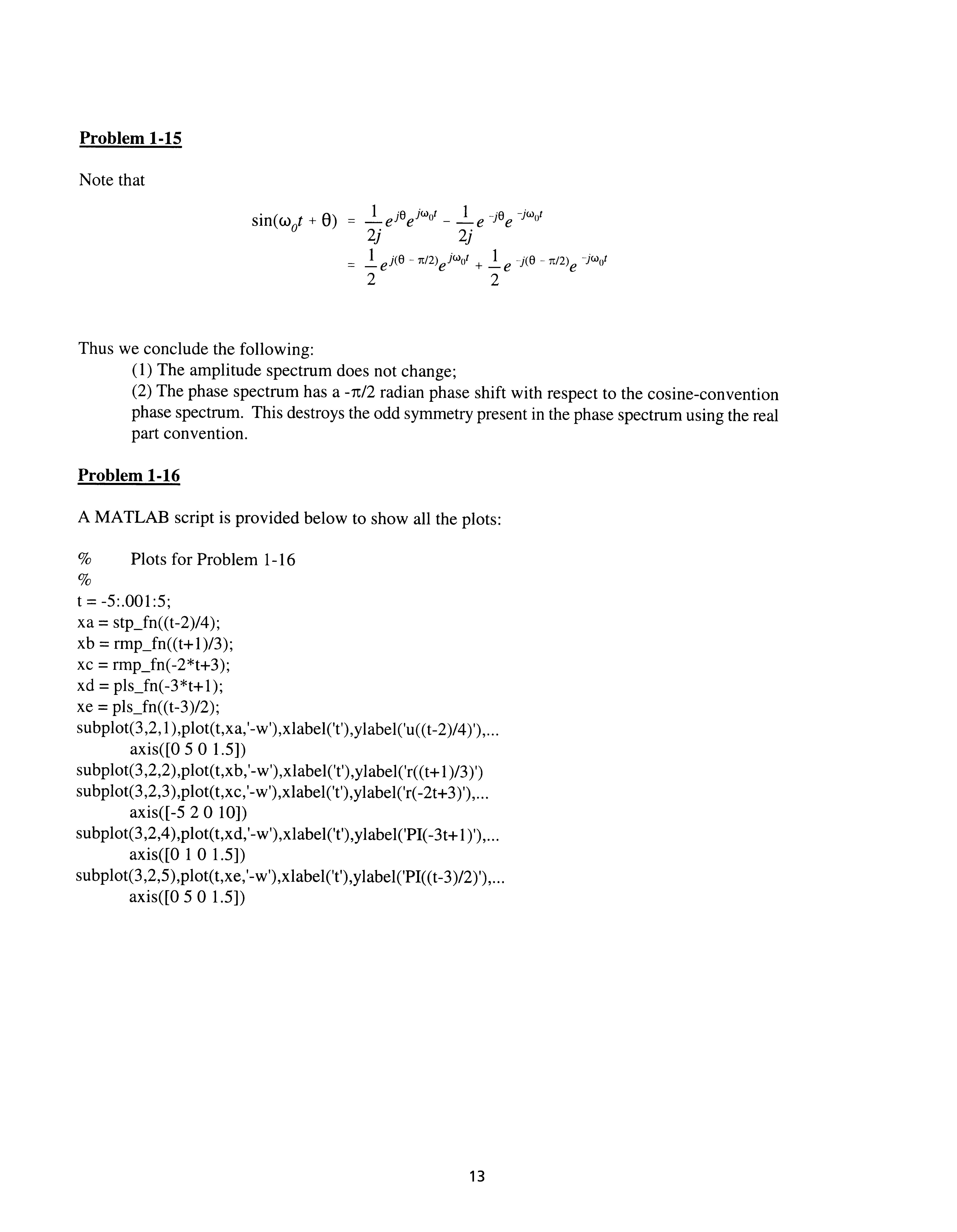 Signals and Systems Continuous and Discrete 4th Edition Ziemer ...