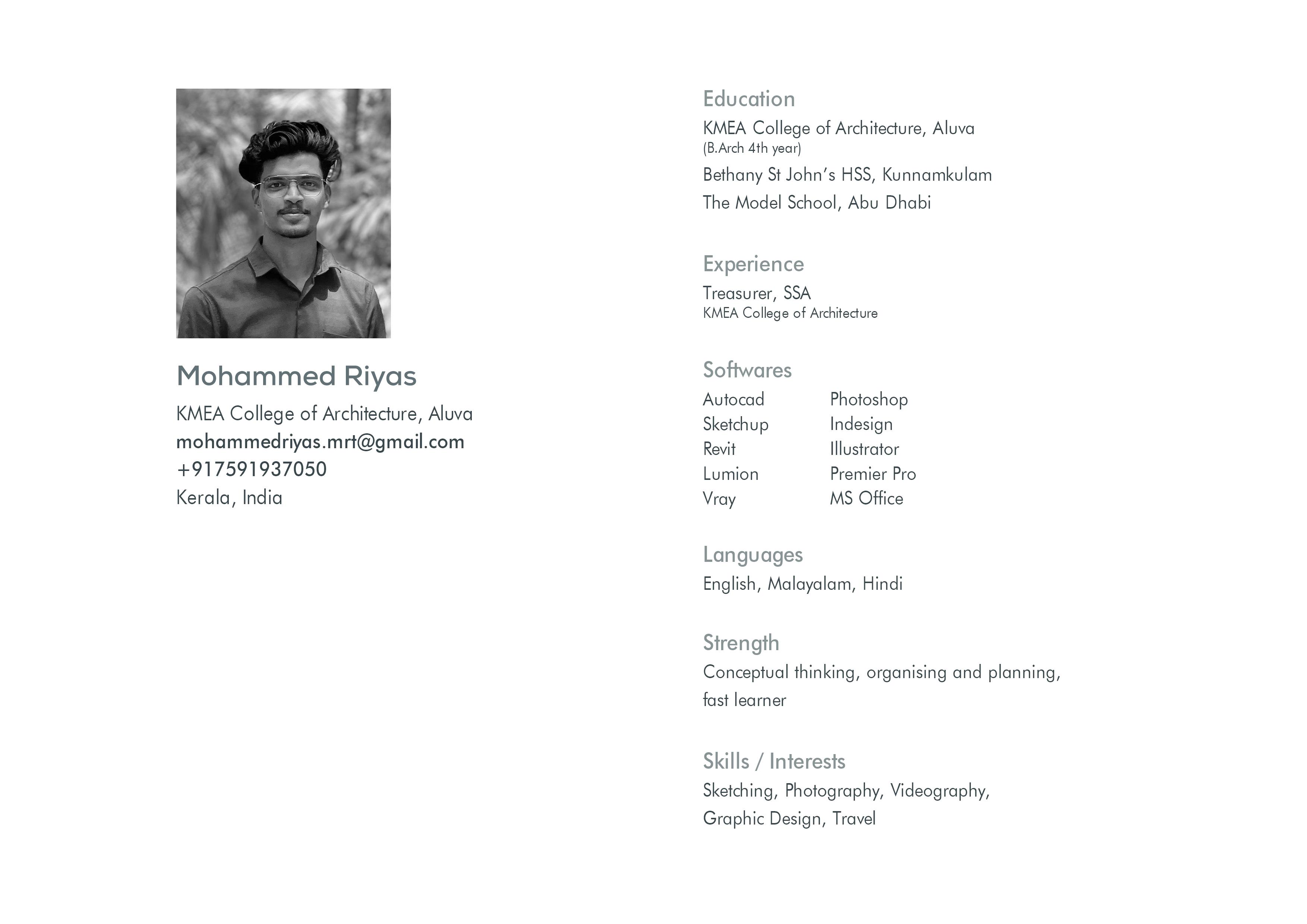 Architucture Portfolio_Mohammed Riyas by Mohammed Riyas - Issuu