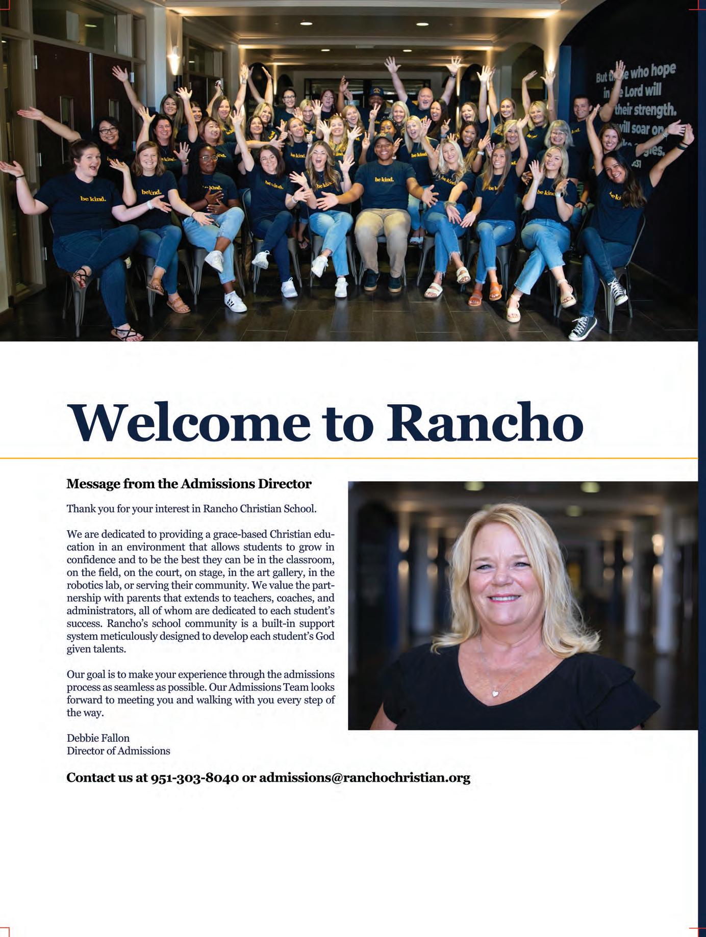 Rancho Christian School Admissions Guide 2023-2024 by ranchomarcom - Issuu