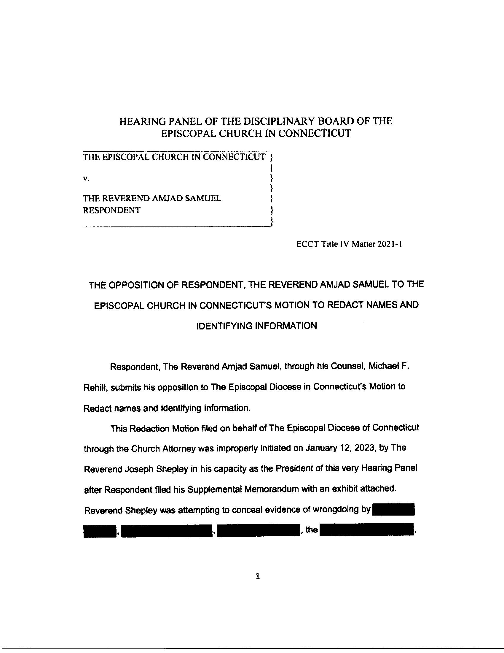 Michael Rehill’s Frivolous and Dilatory Pleadings by AnglicanWatch - Issuu