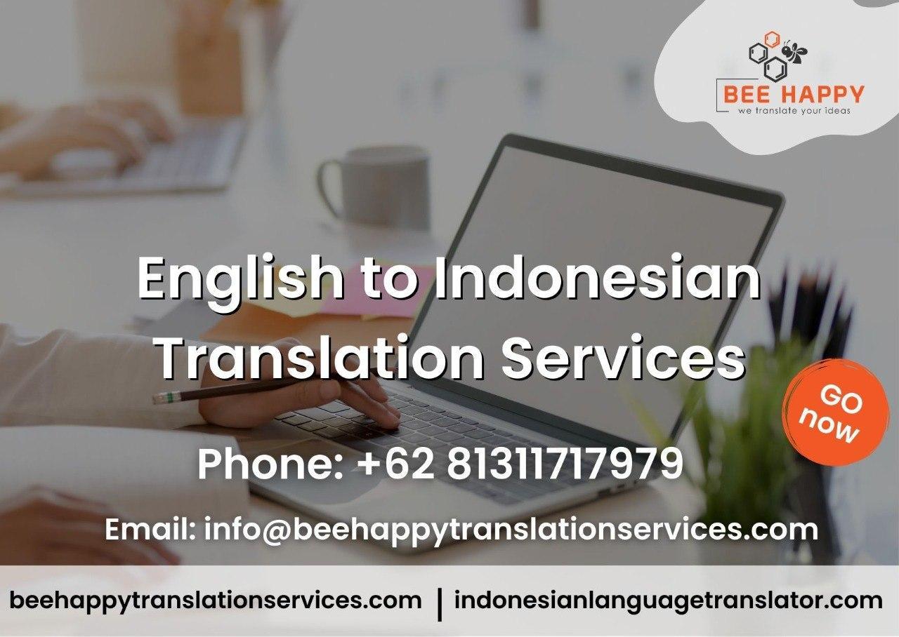 English to Indonesian Translation Services | Bee Happy Translation ...