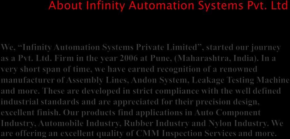 Optical Inseption Equipment - Infinity Automation. by automation000 - Issuu