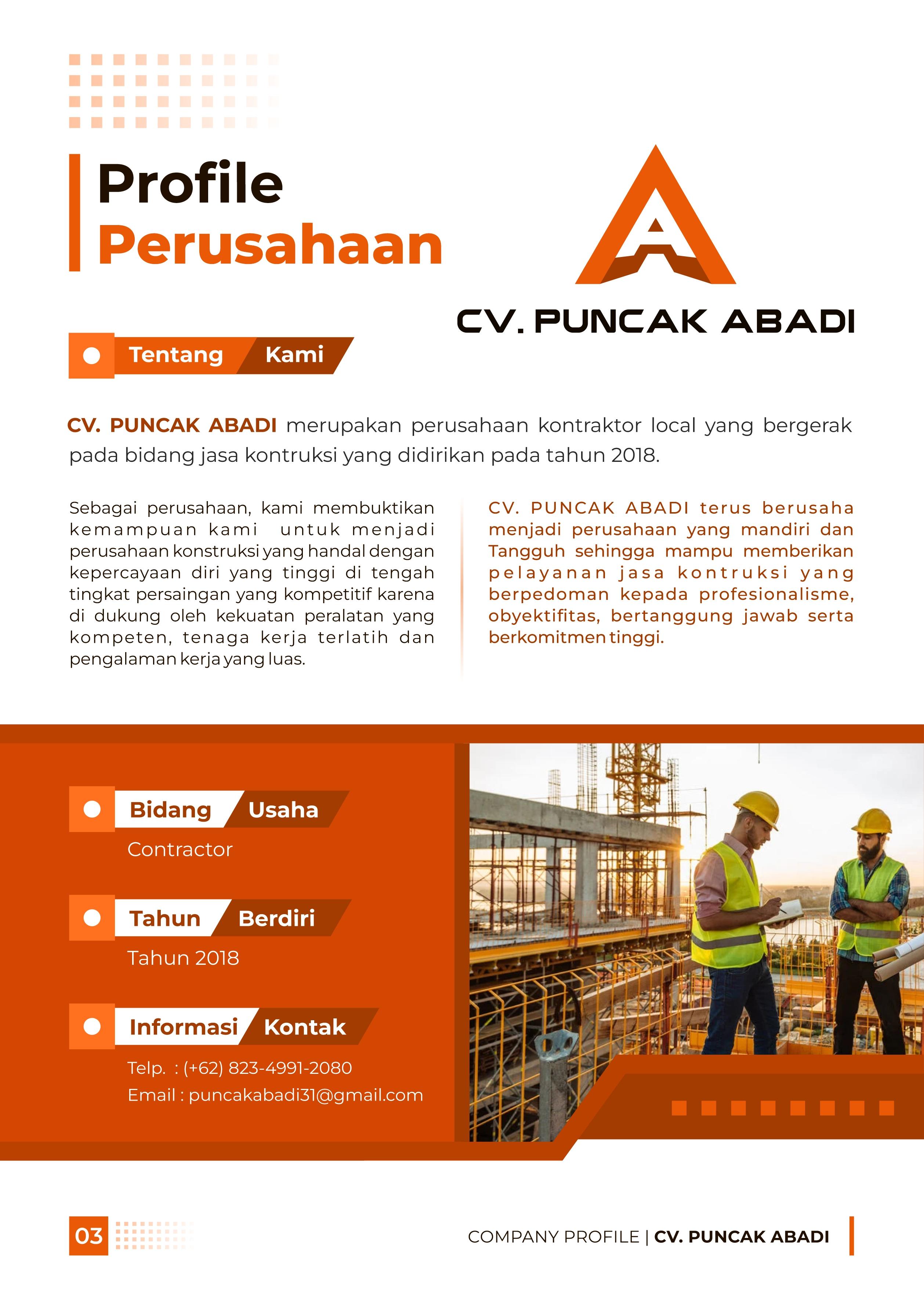 COMPANY PROFILE - CV. PUNCAK ABADI by Ozan Creative - Issuu