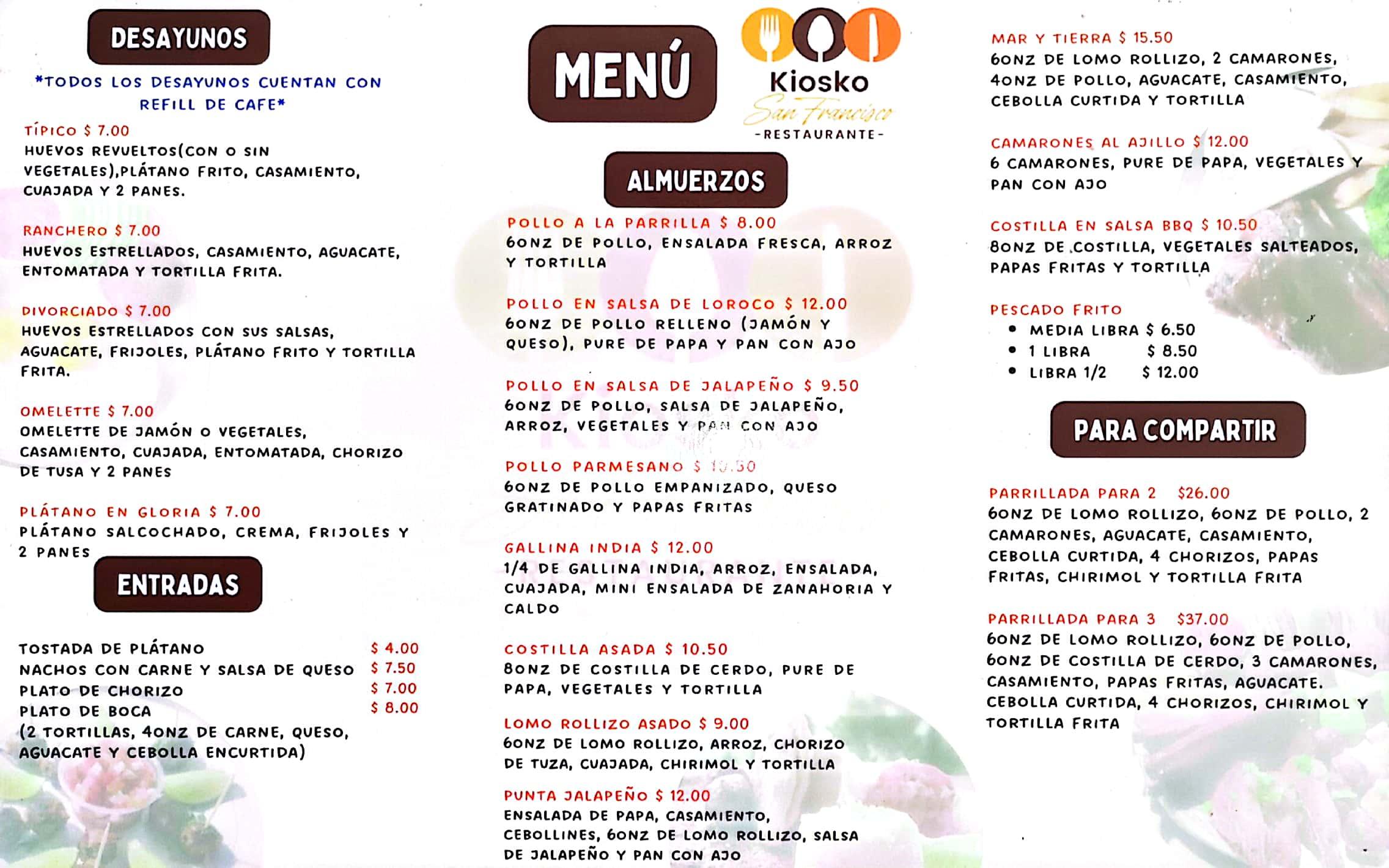 MENU KIOSKO SAN FRANCISCO by eduardojezielpalacioshernandez - Issuu