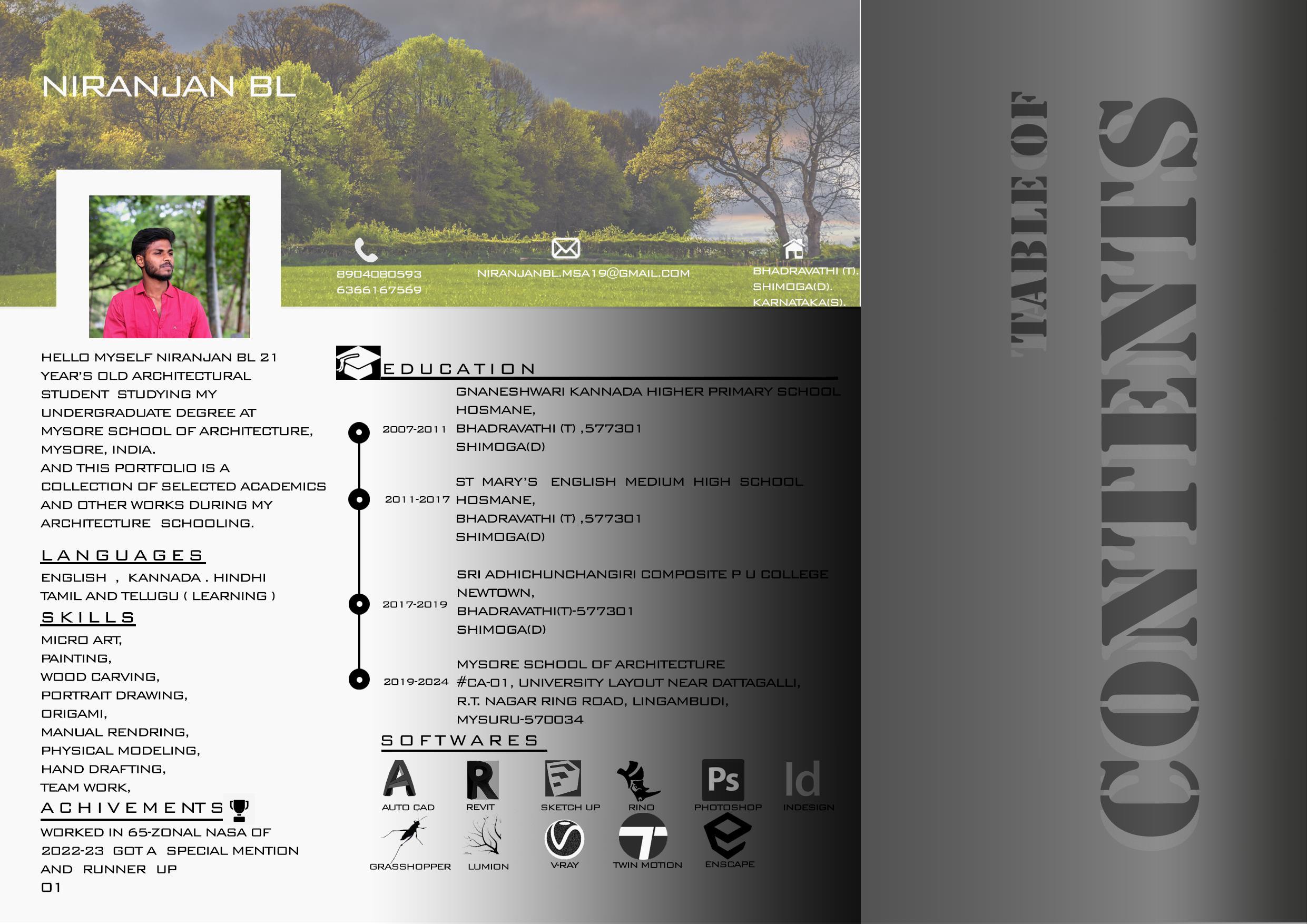 Niranjan BL / Undergraduate Portfolio / Msa by Niranjan Bl.msa19 - Issuu