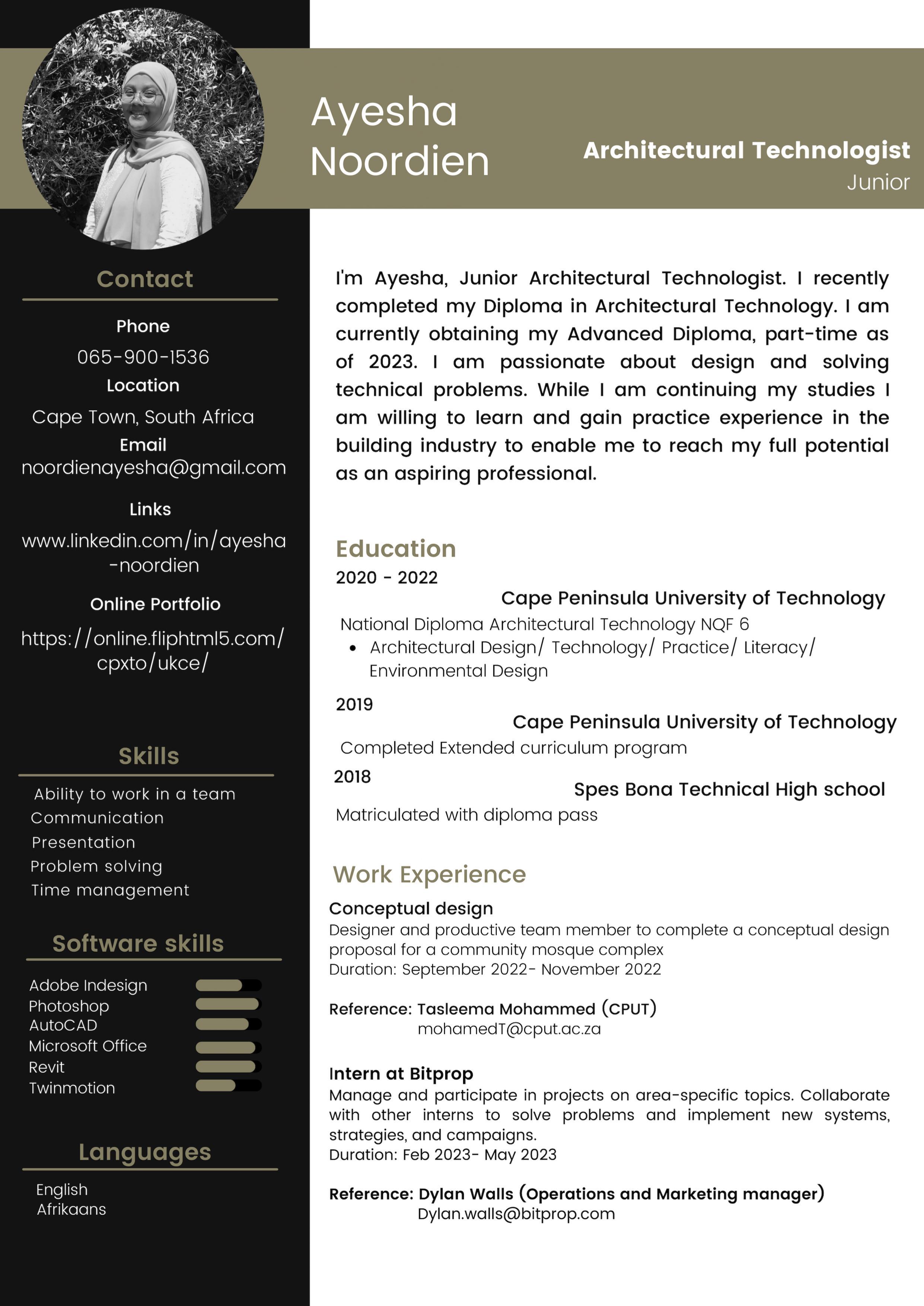 Architectural Technology portfolio by AyeshaNoordien.Arch - Issuu