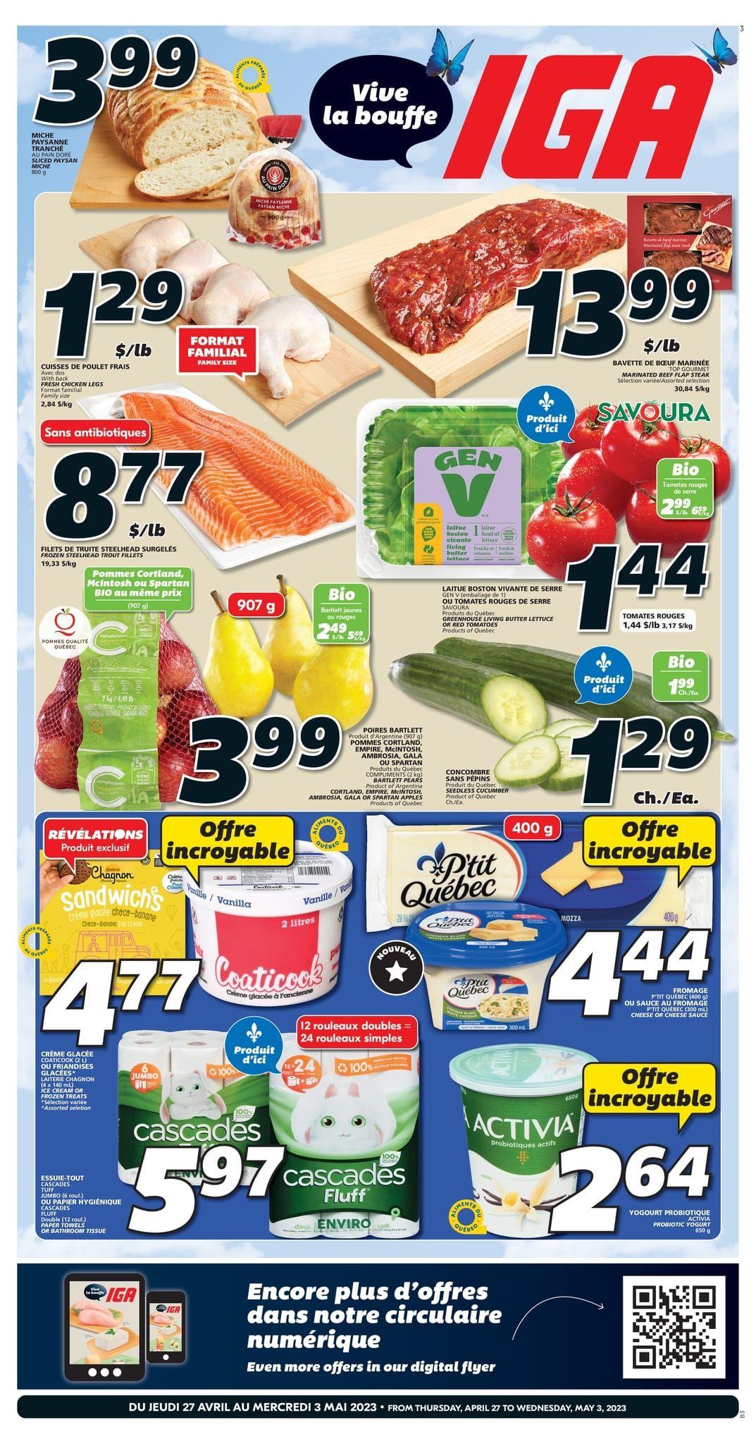 Circulaire IGA Valide du jeudi 27 avril au mercredi 3 mai, 2023 by ...