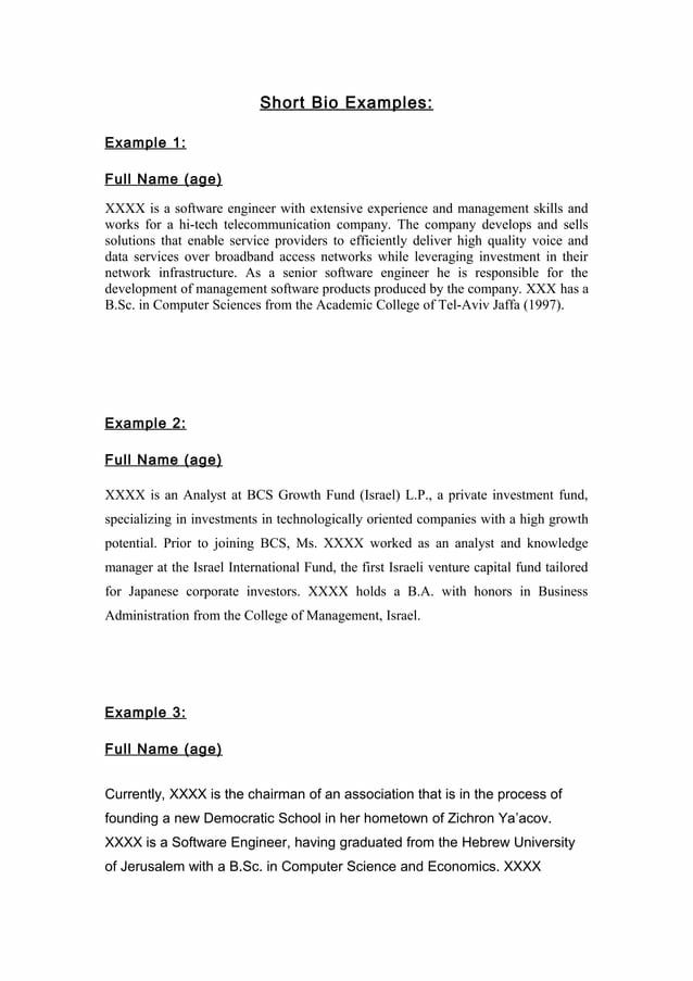 Short Bio Examples By Antioncidman1985 Issuu short-bio-examples-by-antioncidman1985-issuu