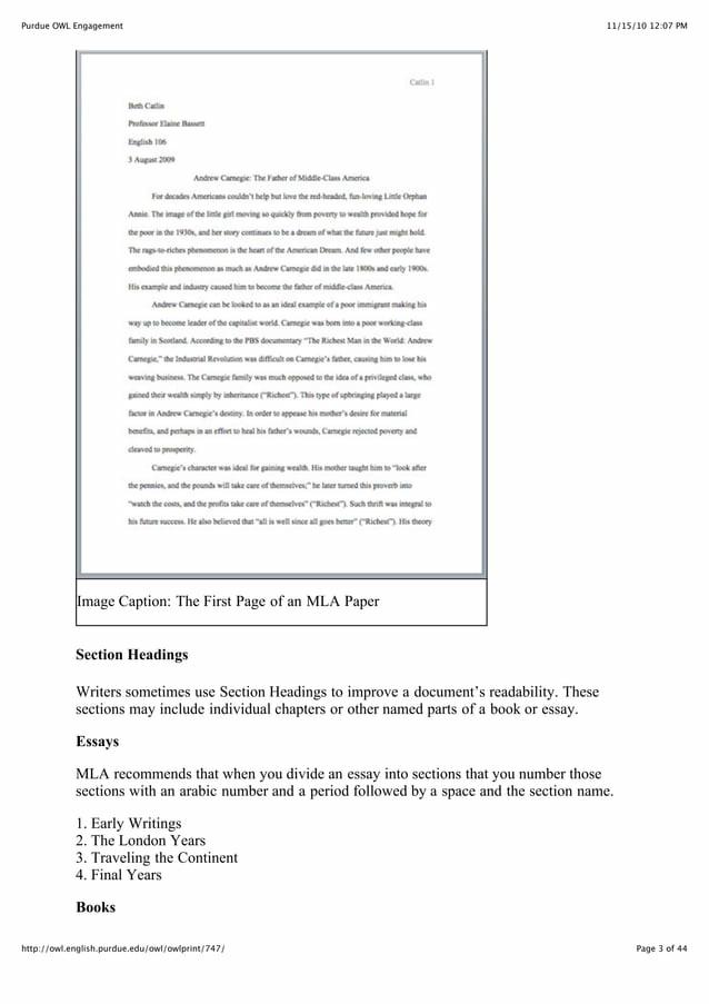 Purdue Owl Mla Style Guide by Lori Nystrom - Issuu